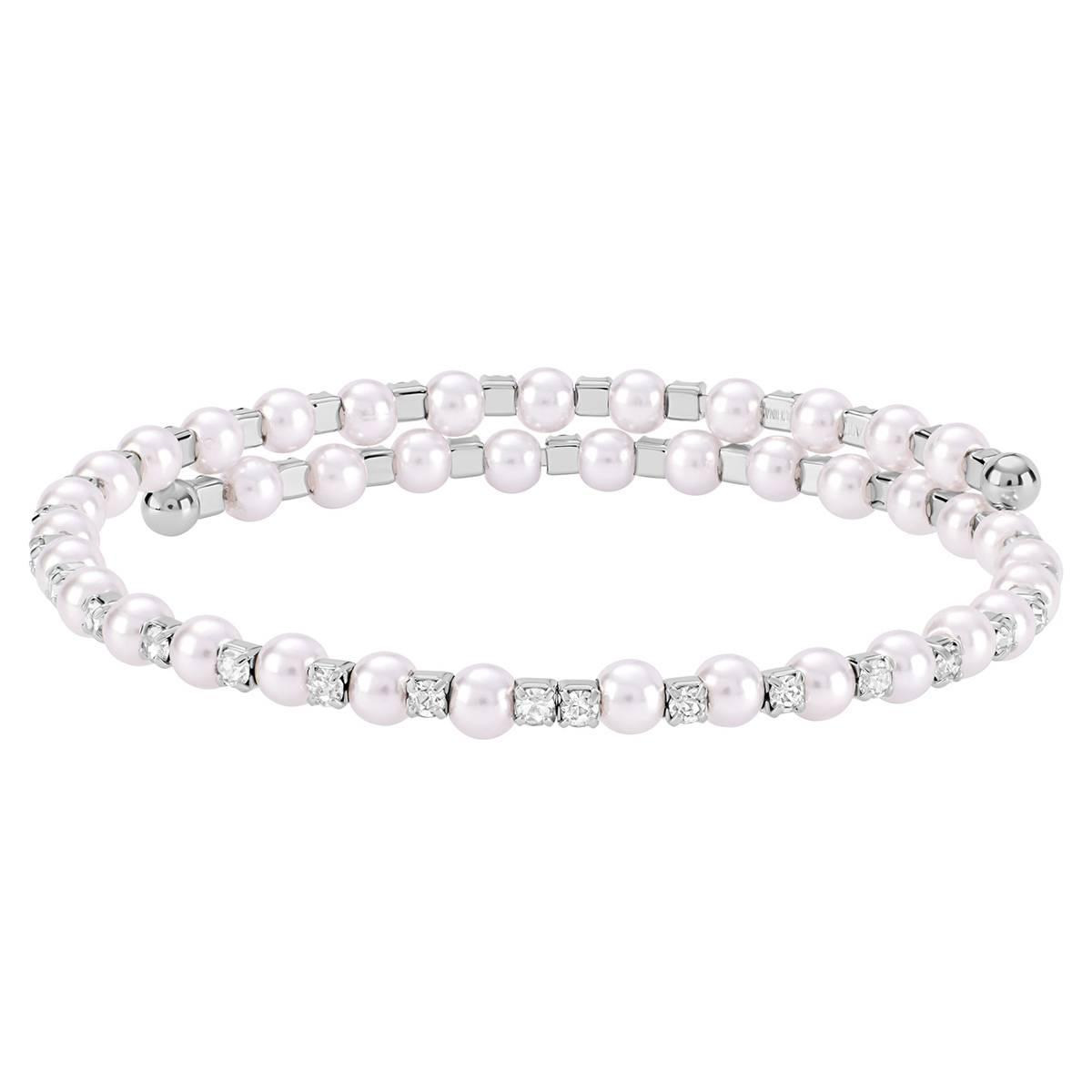 Click here for Athra Fine Silver-Plated Pink Pearl & Crystal Coil... prices