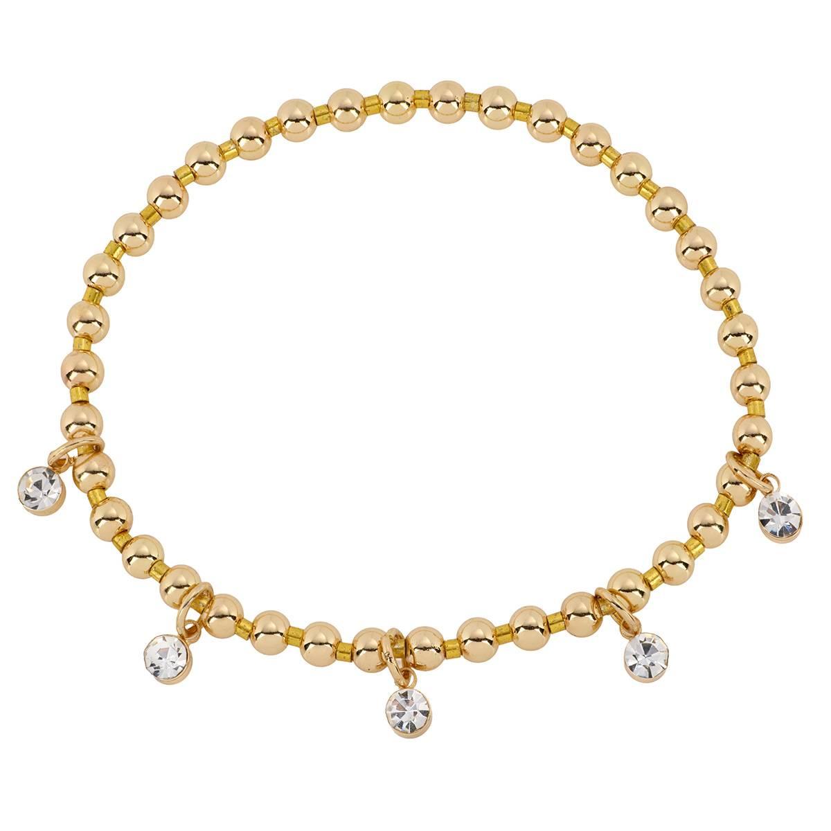 Click here for Athra 14kt. Gold over Brass Crystal Drop Stretch B... prices