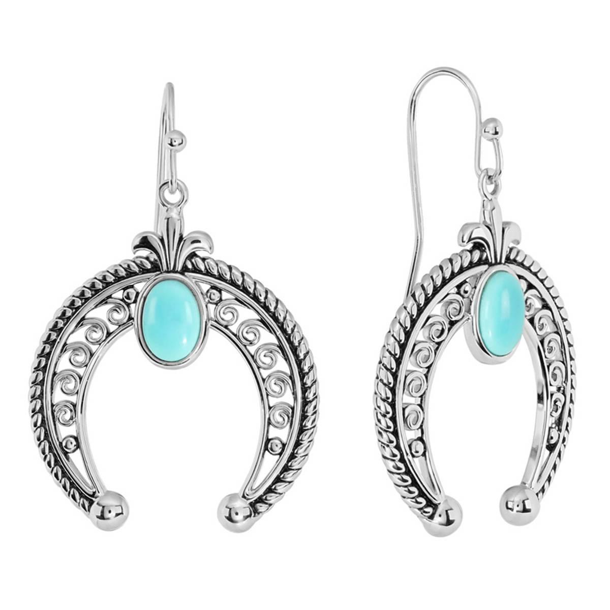 Click here for Athra Fine Silver Plated Howlite Drop Earrings prices