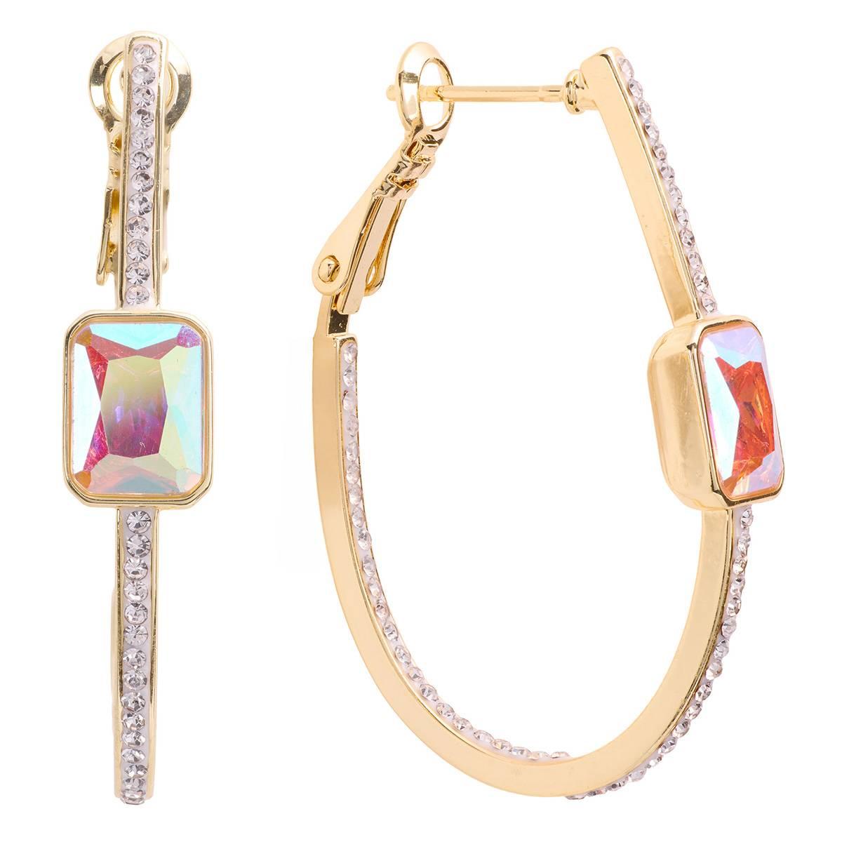 Click here for Athra 14kt. Gold over brass 36mm Oval Hoop Earring... prices
