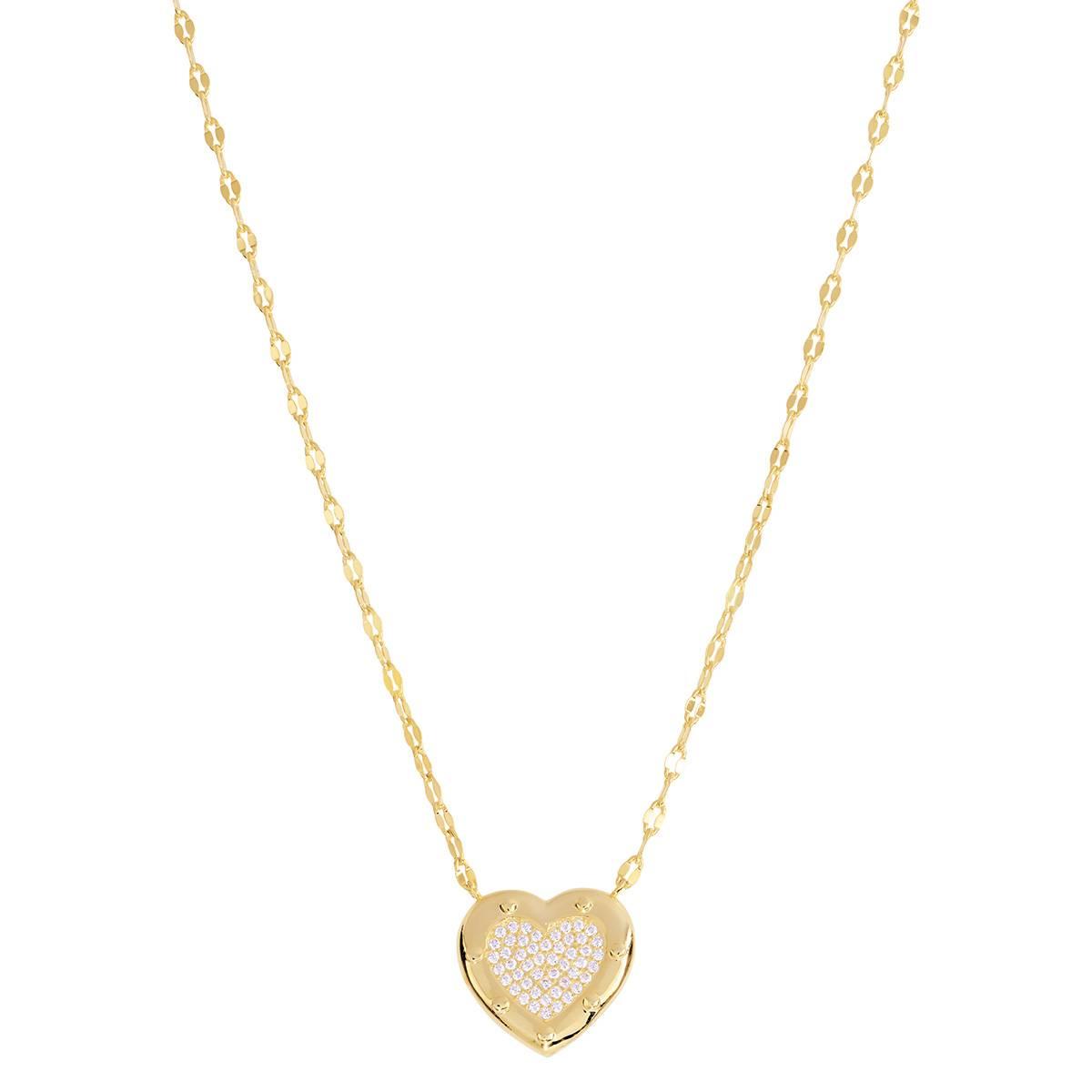 Click here for Athra 14kt. Gold over Brass Heart Pendant Necklace prices