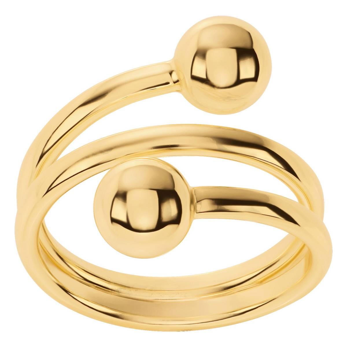 Click here for Athra 14kt. Gold over Brass Double Ball Wrap Ring prices