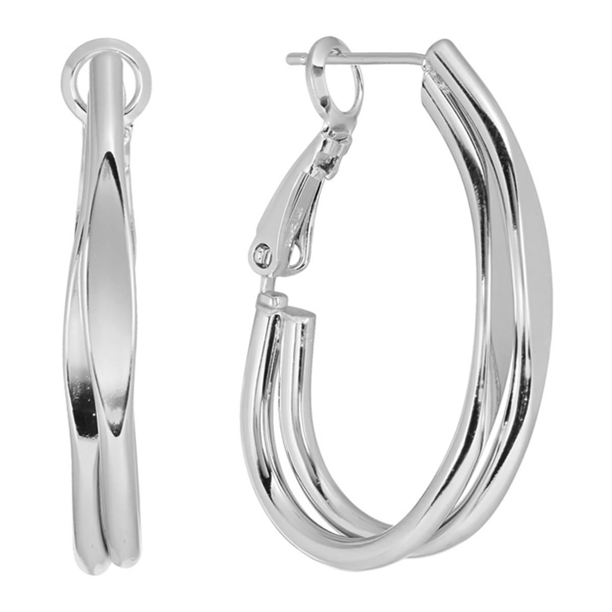 Click here for Fine Silver Plated 32mm J-Hoop Earrings prices