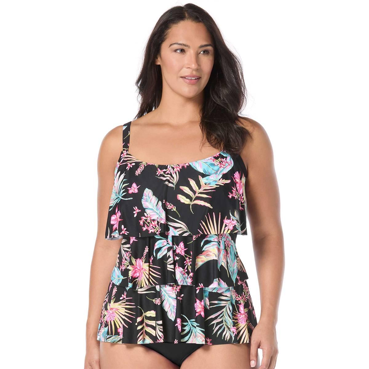 Click here for Plus Size Beach House Endless Summer Tiered Tankin... prices