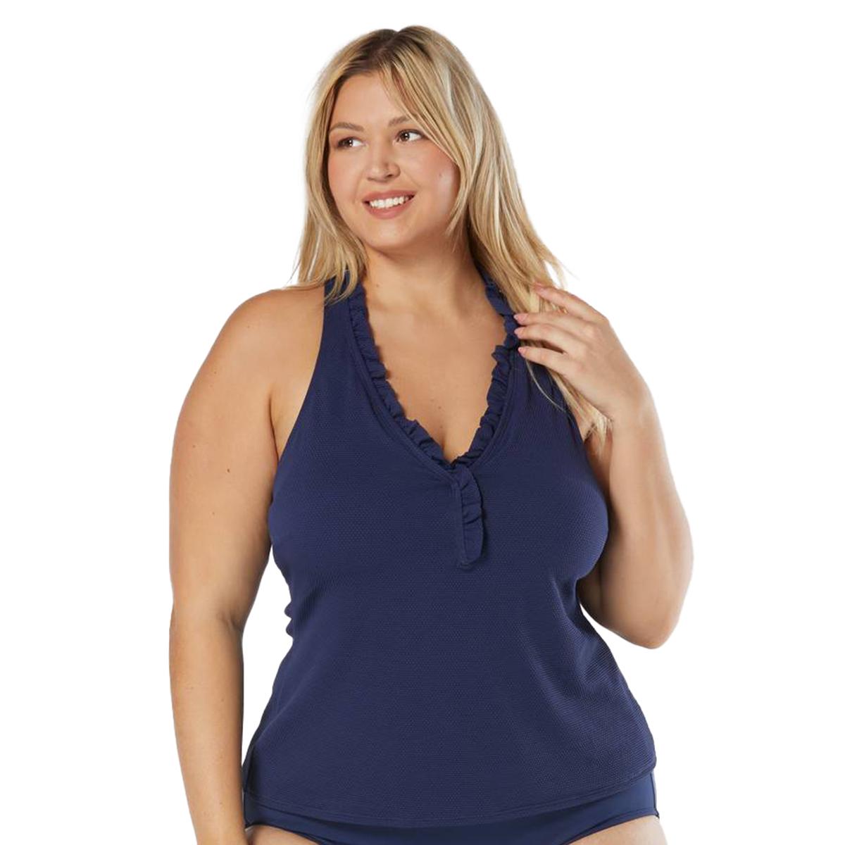 Click here for Plus Size Beach House Ruffle Trim Nina Tankini Swi... prices