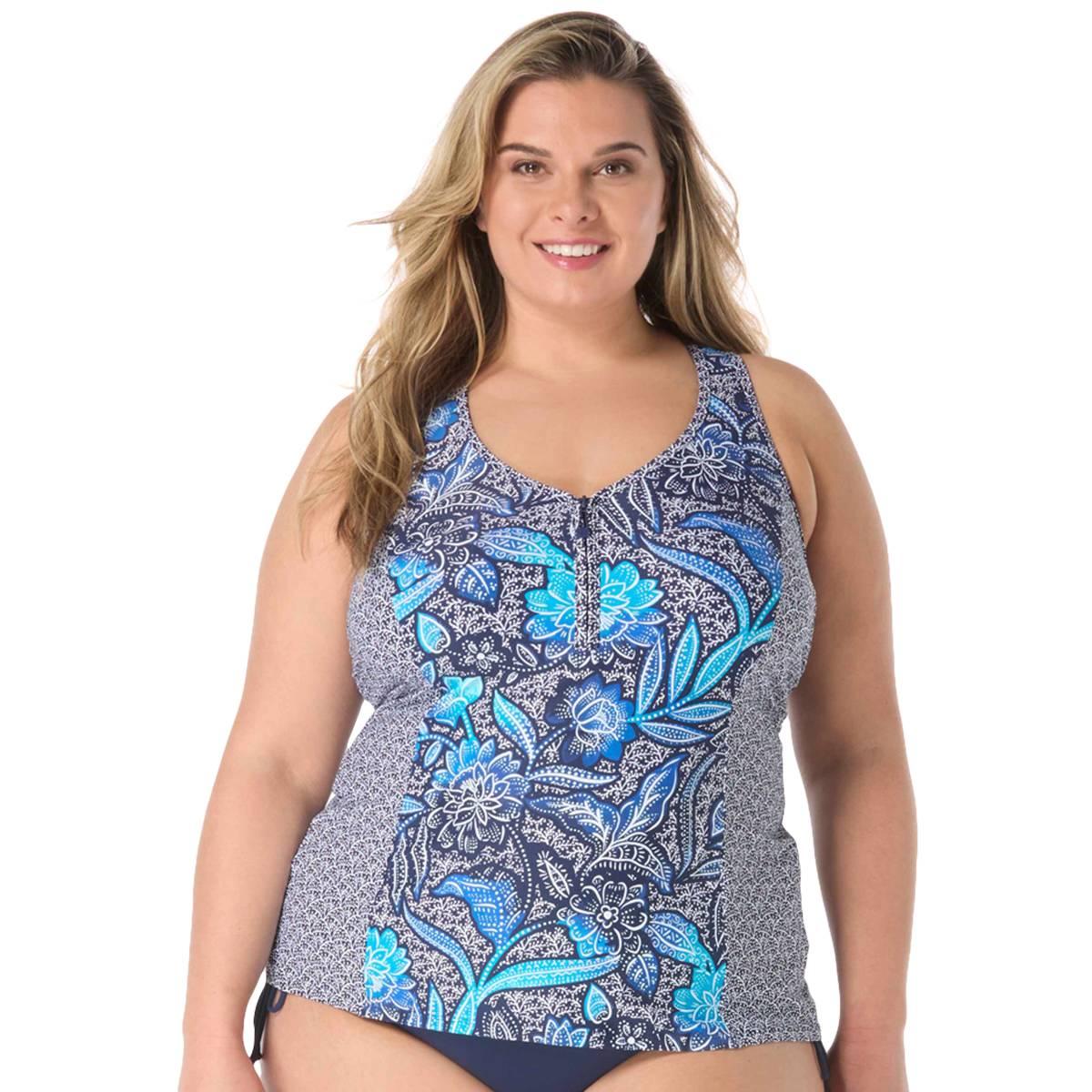 Beach House Plus Size Swim Erinna Tankini - 511-admiral