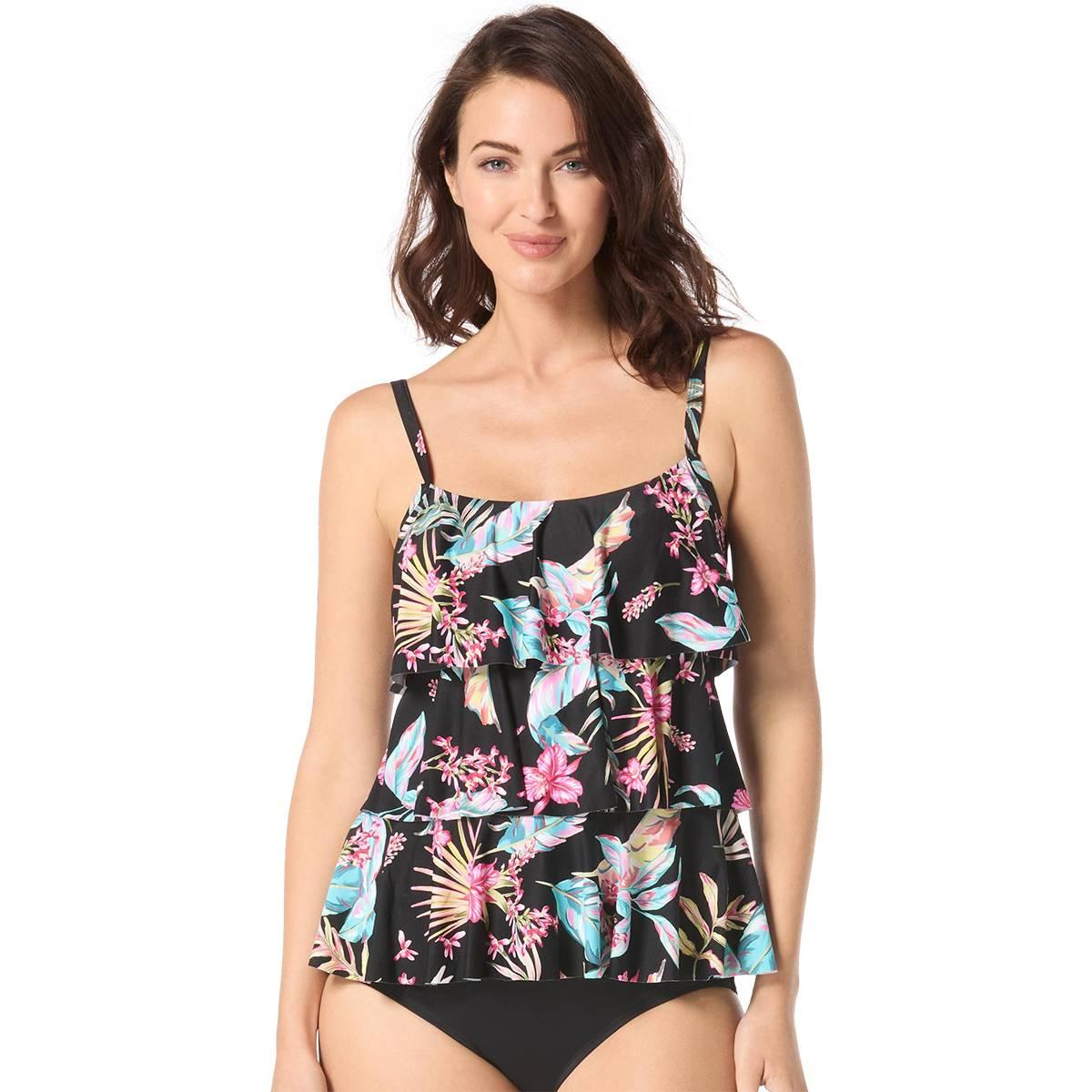 Click here for Womens Beach House Endless Summer Ruffle Tankini S... prices