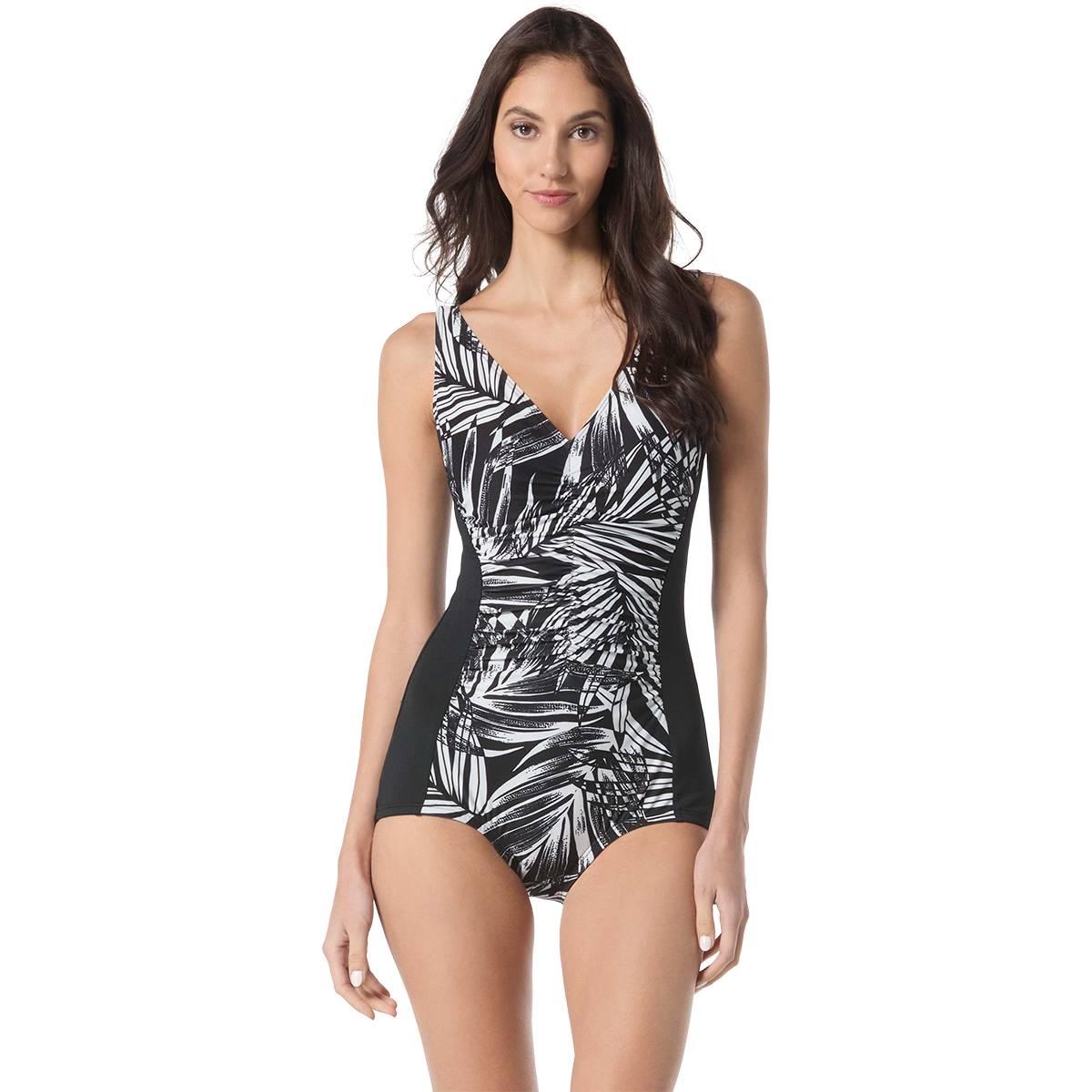 Click here for Womens Gabar V-Neck Tropical One Piece Swimsuit prices
