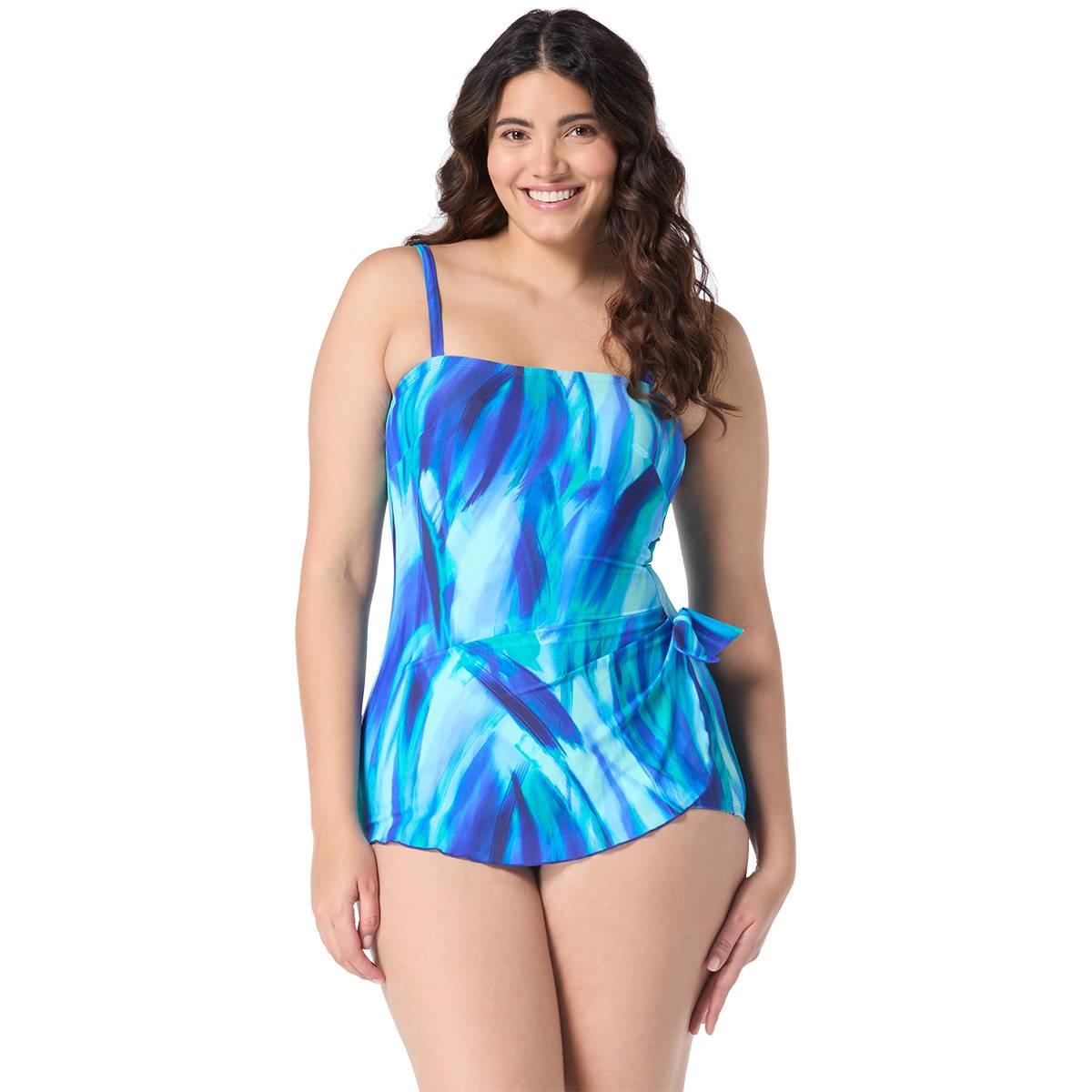 Click here for Womens Roxanne Bandeau Sarong One Piece Swimsuit prices