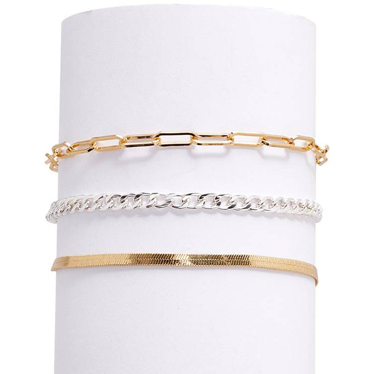 Click here for Design Collection 3pc. Two-Tone Polished Bracelet... prices