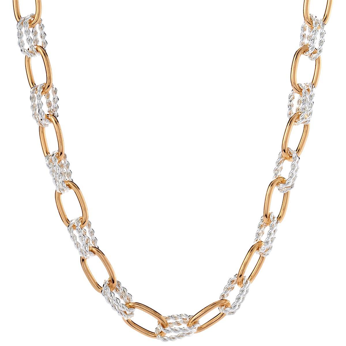 Click here for Design Collection 18 Two-Tone Polished Link Textur... prices