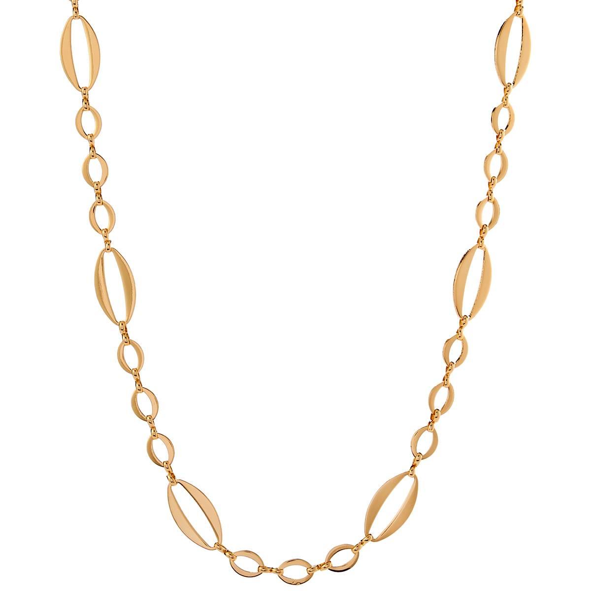 Click here for Design Collection 18 Gold-Tone Oval Flat Mixed Lin... prices