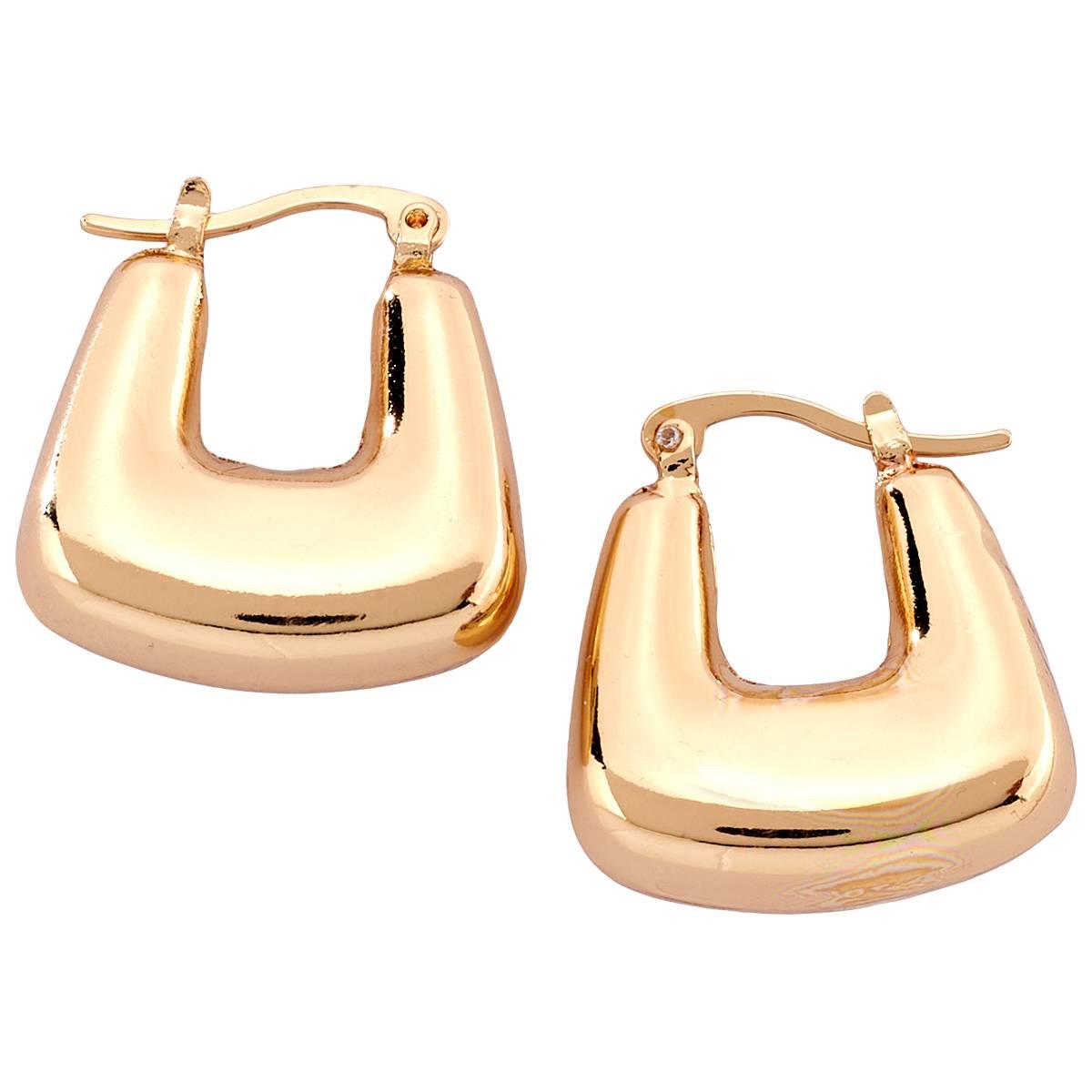 Click here for Design Collection Gold-Tone U-Shape Dangle Earring... prices