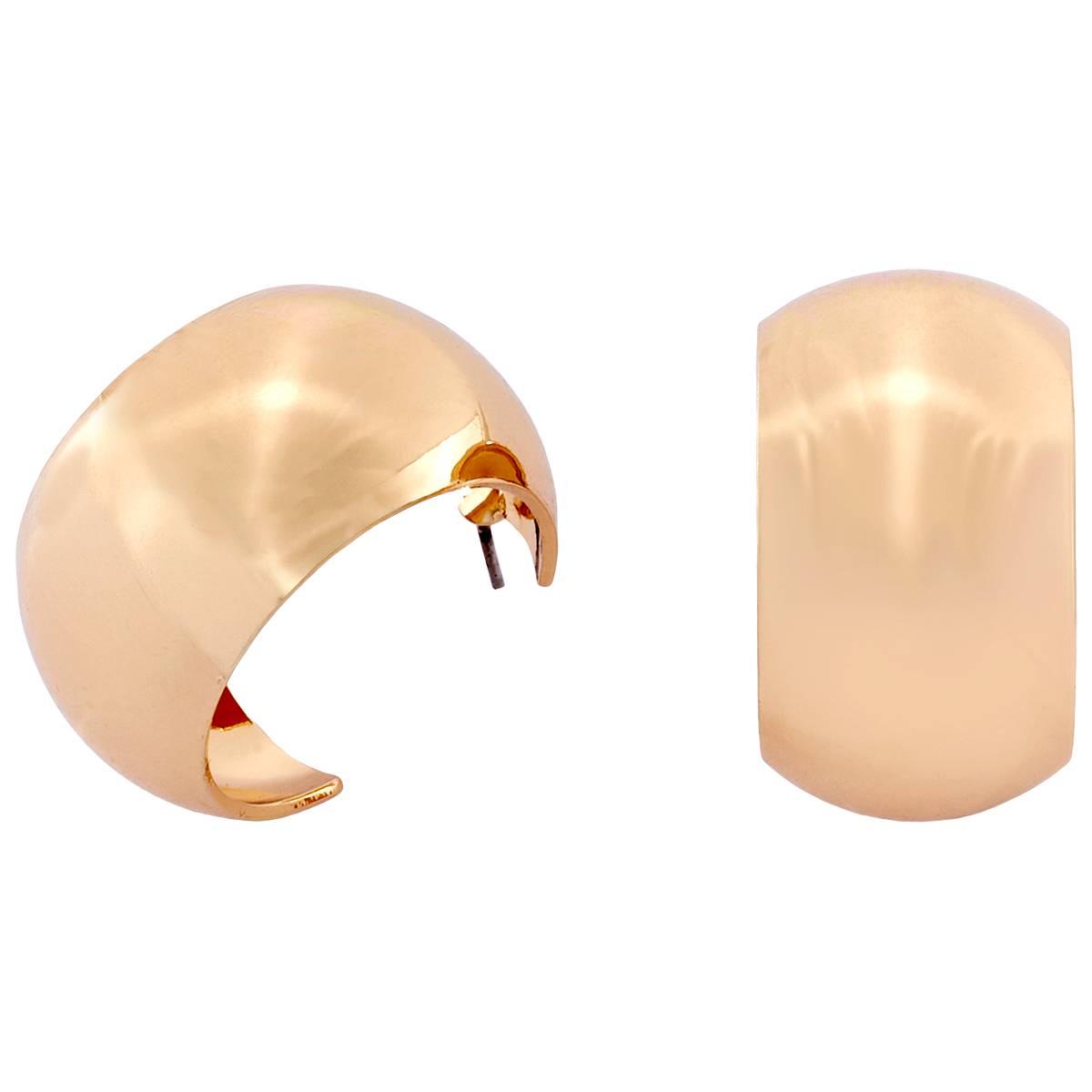 Click here for Design Collection Gold-Tone Wide Hoop Earrings prices