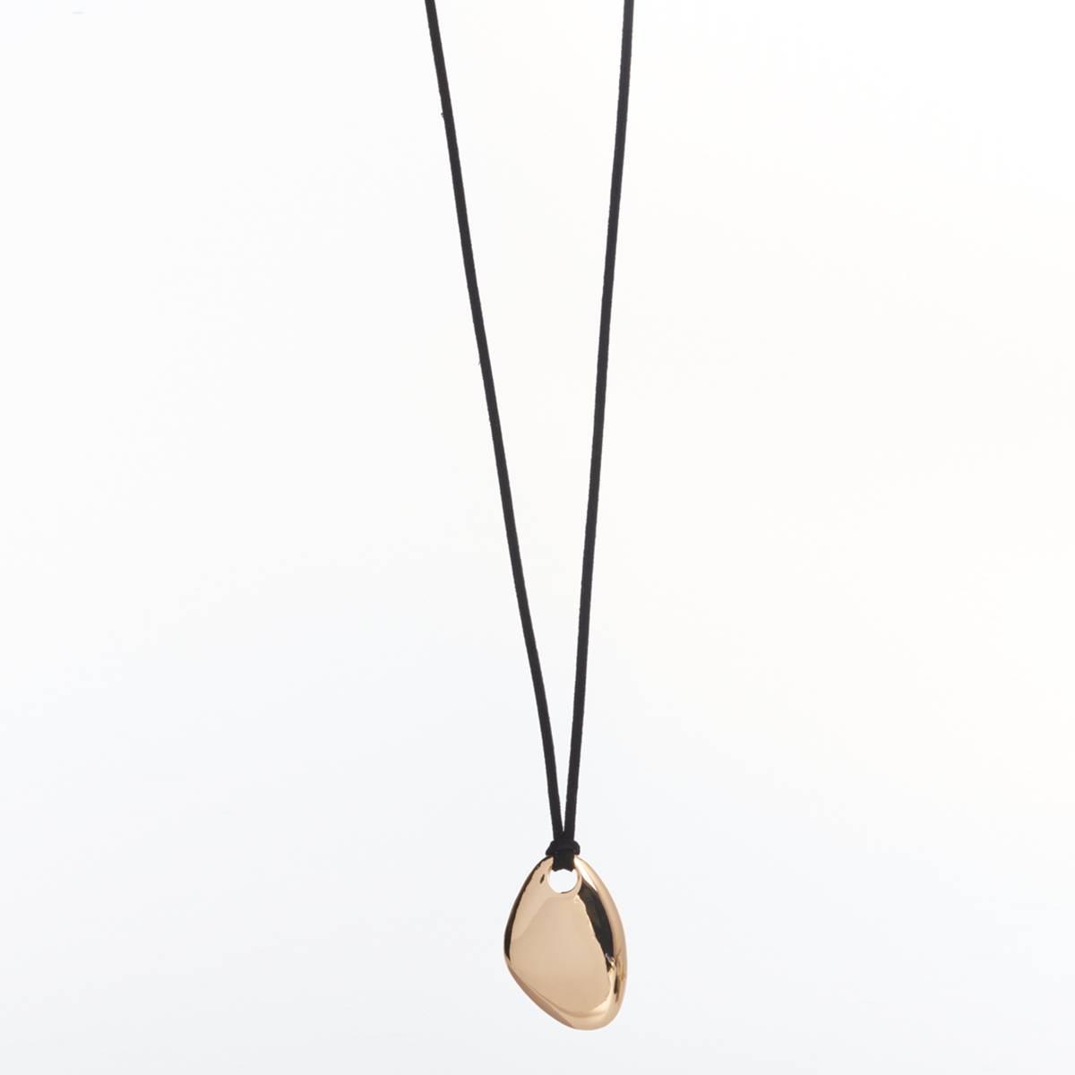 Click here for Design Collection Gold-Tone Disc Corded Pendant Ne... prices