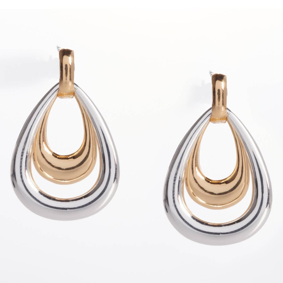 Click here for Design Collection Two-Tone Drop Earrings prices