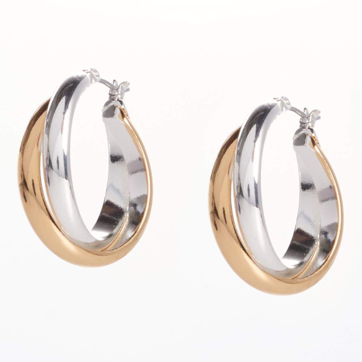 Click here for Design Collection Two-Tone Circular Earrings prices