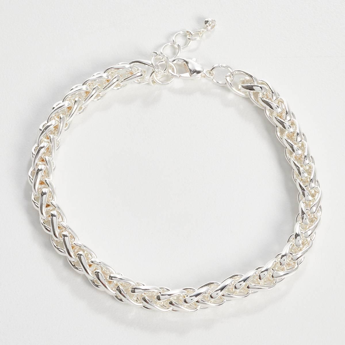 Click here for Design Collection Silver-Tone Wheat Chain Bracelet prices