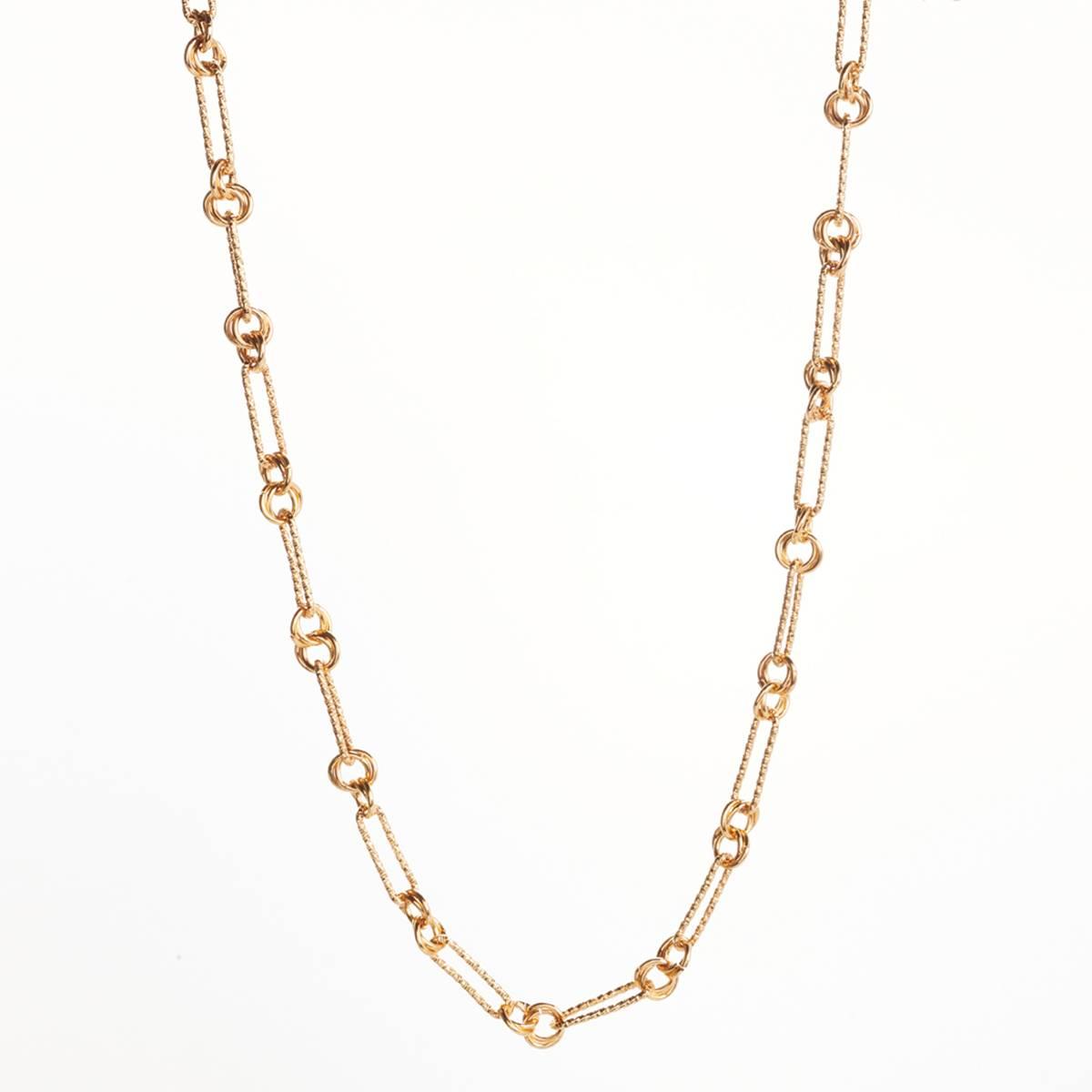 Click here for Design Collection Gold-Tone Chain Necklace With Ci... prices
