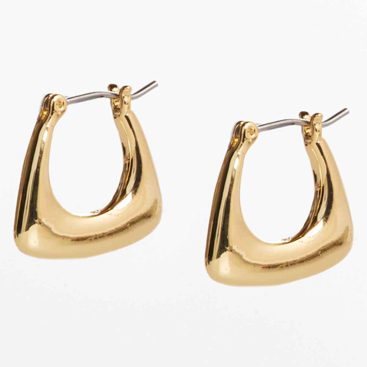 Click here for Design Collection Gold-Tone U-Shaped Hoop Earrings prices
