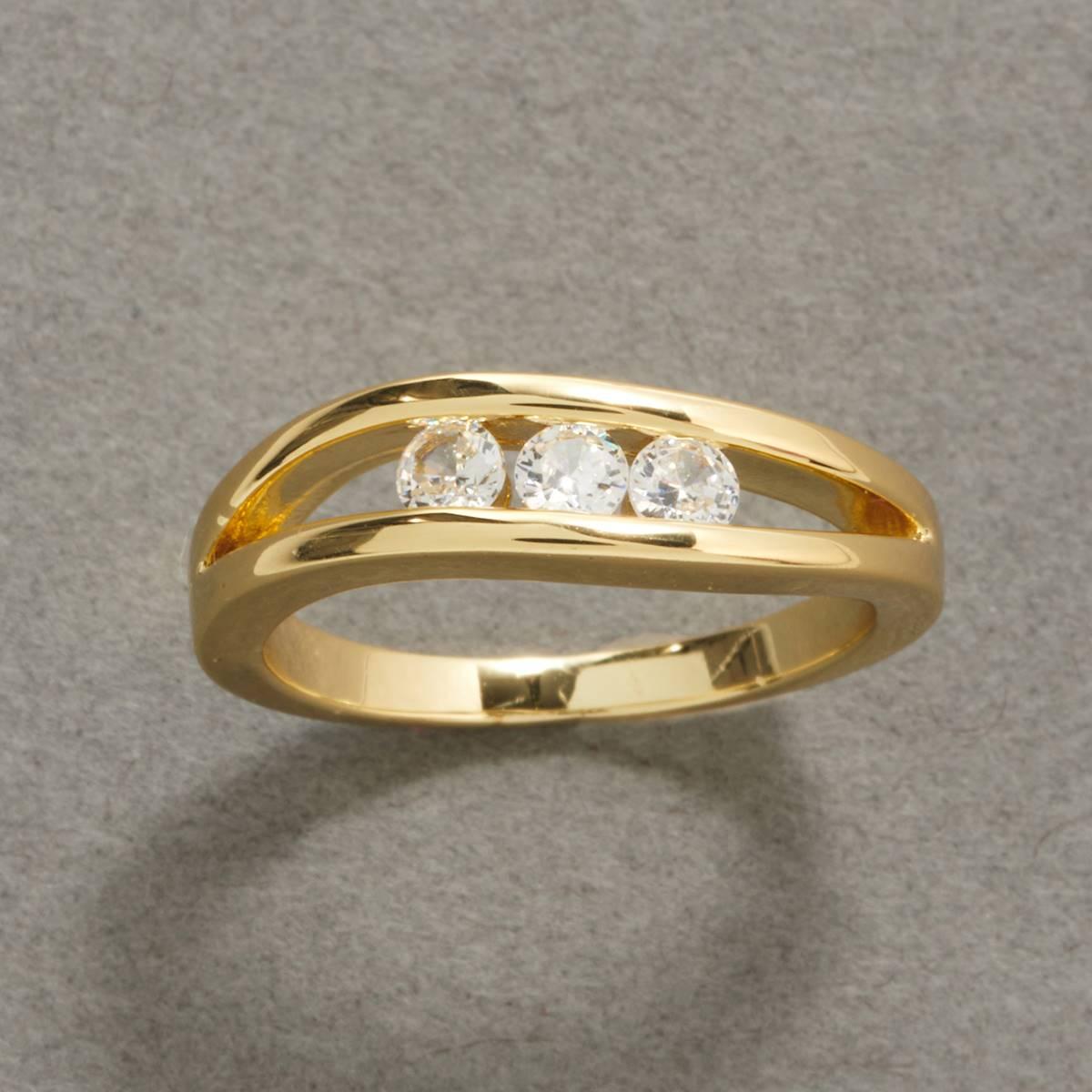Click here for Ashley Cooper(tm) Gold 3 Round Clear Stone Open Ba... prices