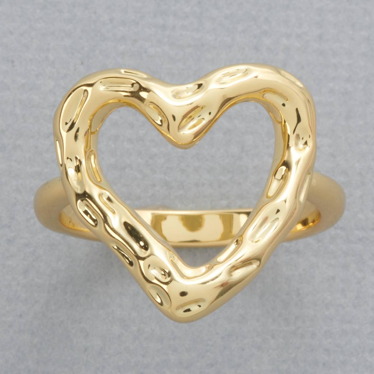 Click here for Ashley Cooper(tm) Hammered Gold Heart Statement Ri... prices