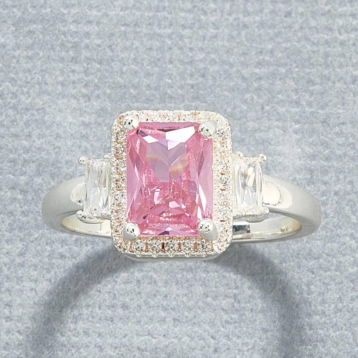 Click here for Ashley Cooper(tm) Silver-Tone CZ Stone Halo Settin... prices