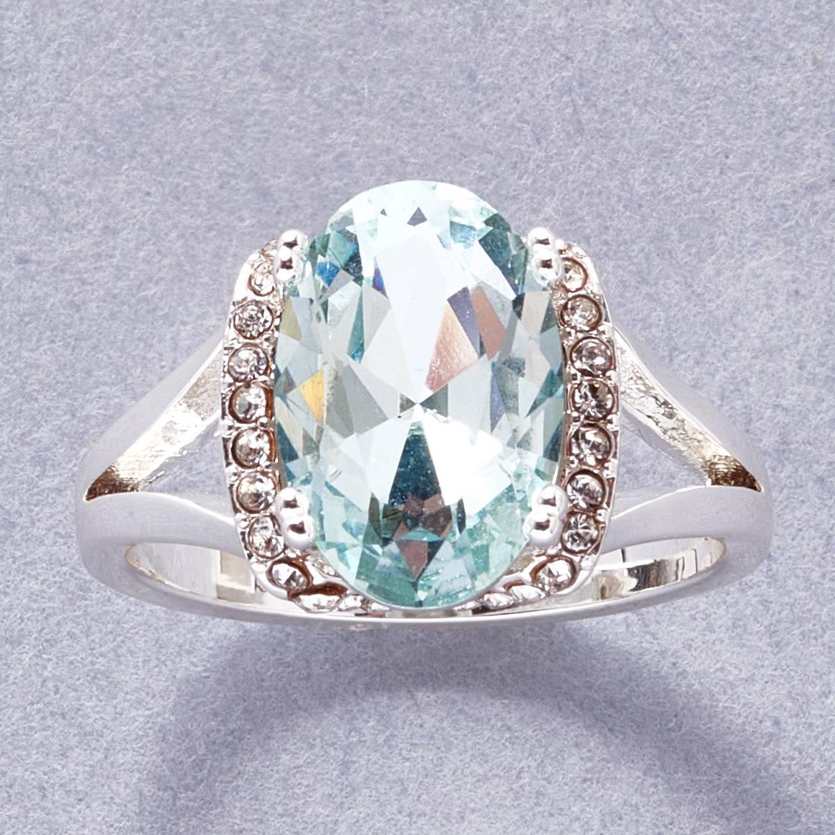 Click here for Ashley Cooper(tm) Silver-Tone Ring w/ Light Azure... prices