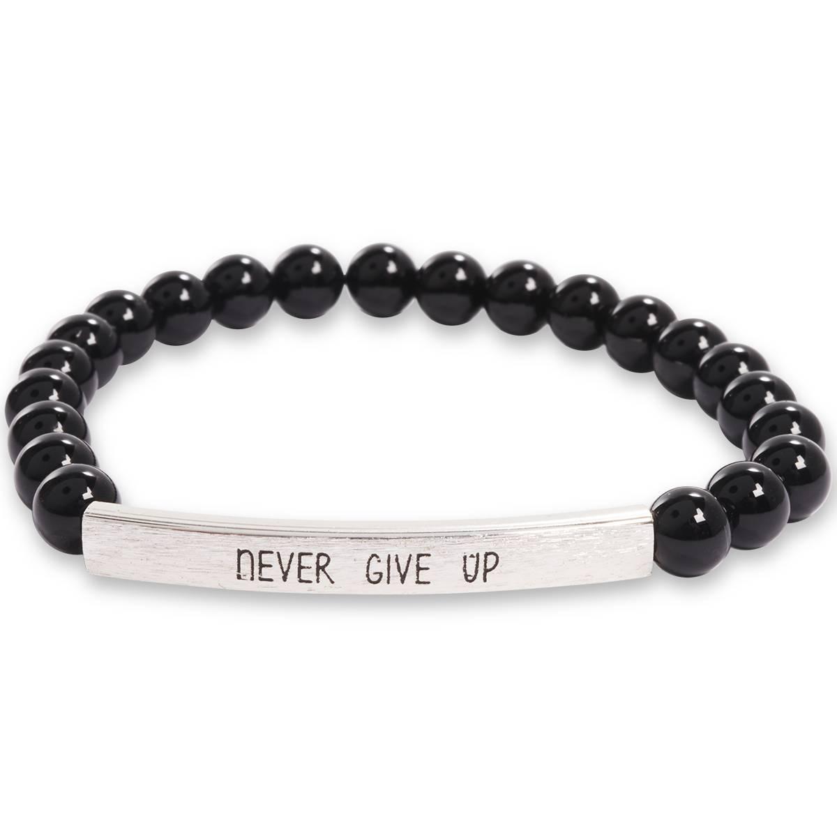 Click here for Beautiful Blessings Never Give Up Beaded Stretch B... prices