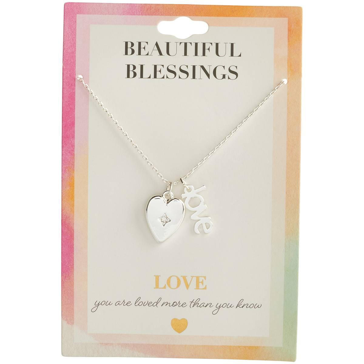 Click here for Beautiful Blessings Silver Heart Love Pendant prices