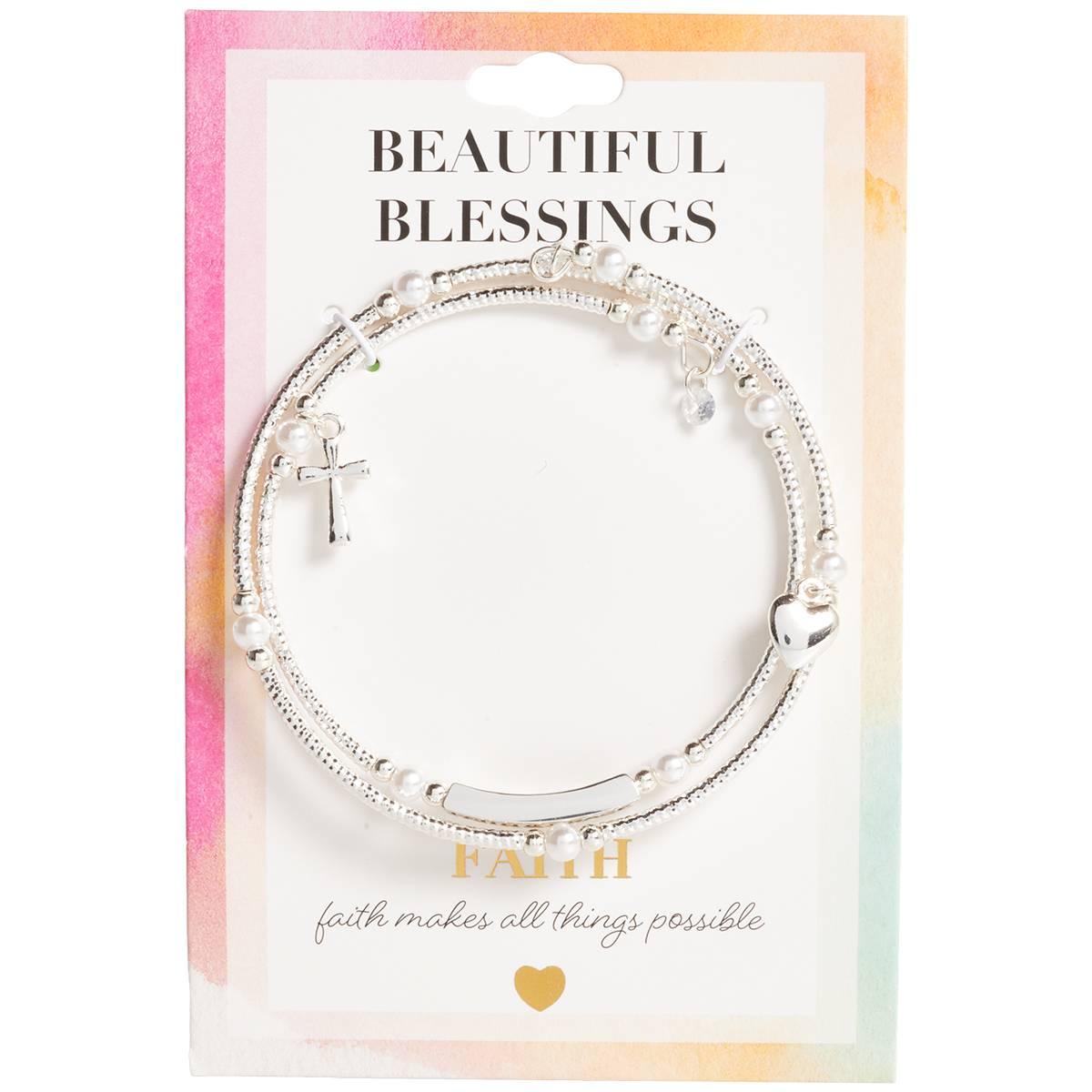 Click here for Beautiful Blessings Faith And Grace Coil Bead Brac... prices