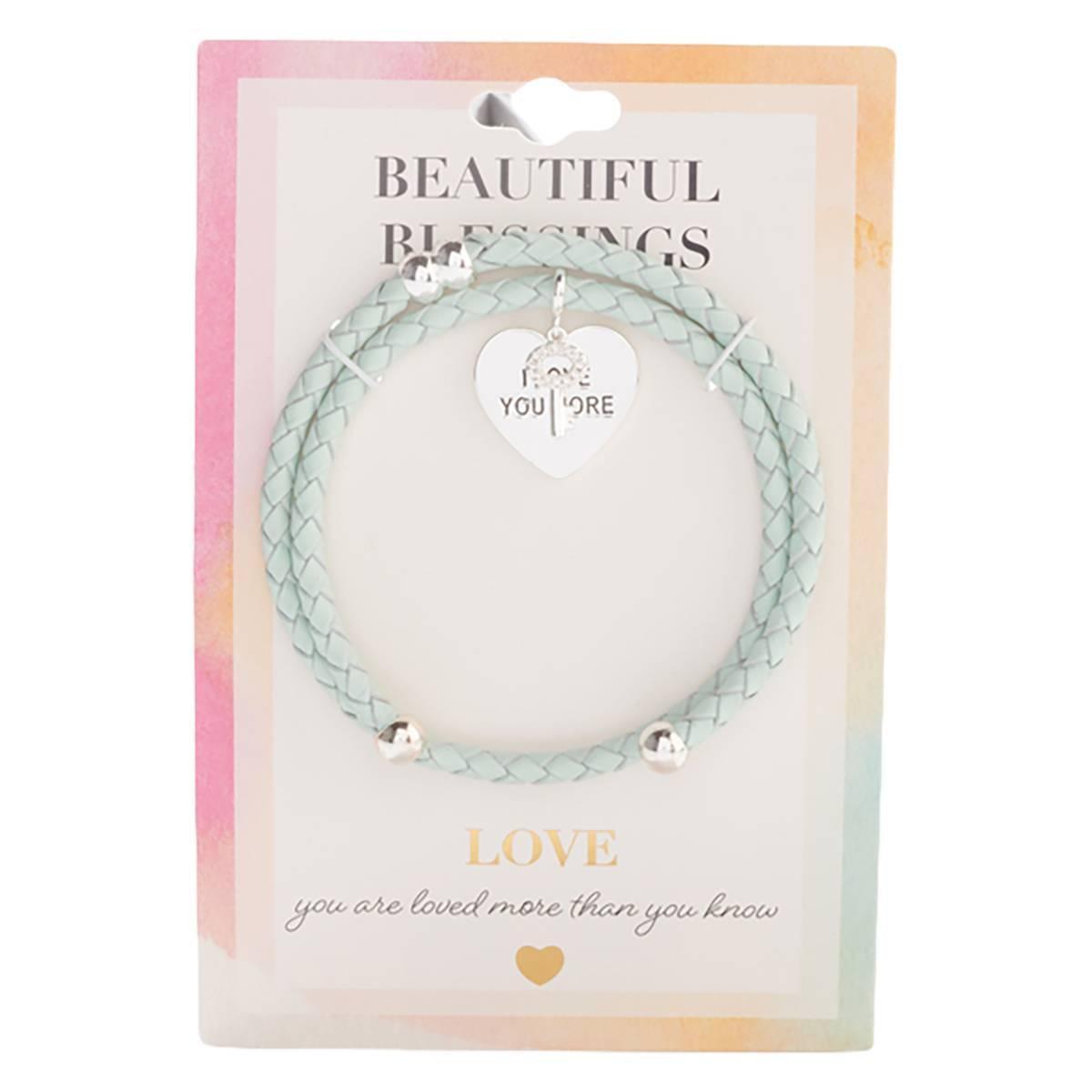 Click here for Beautiful Blessings Turquoise Leather Coil Heart C... prices