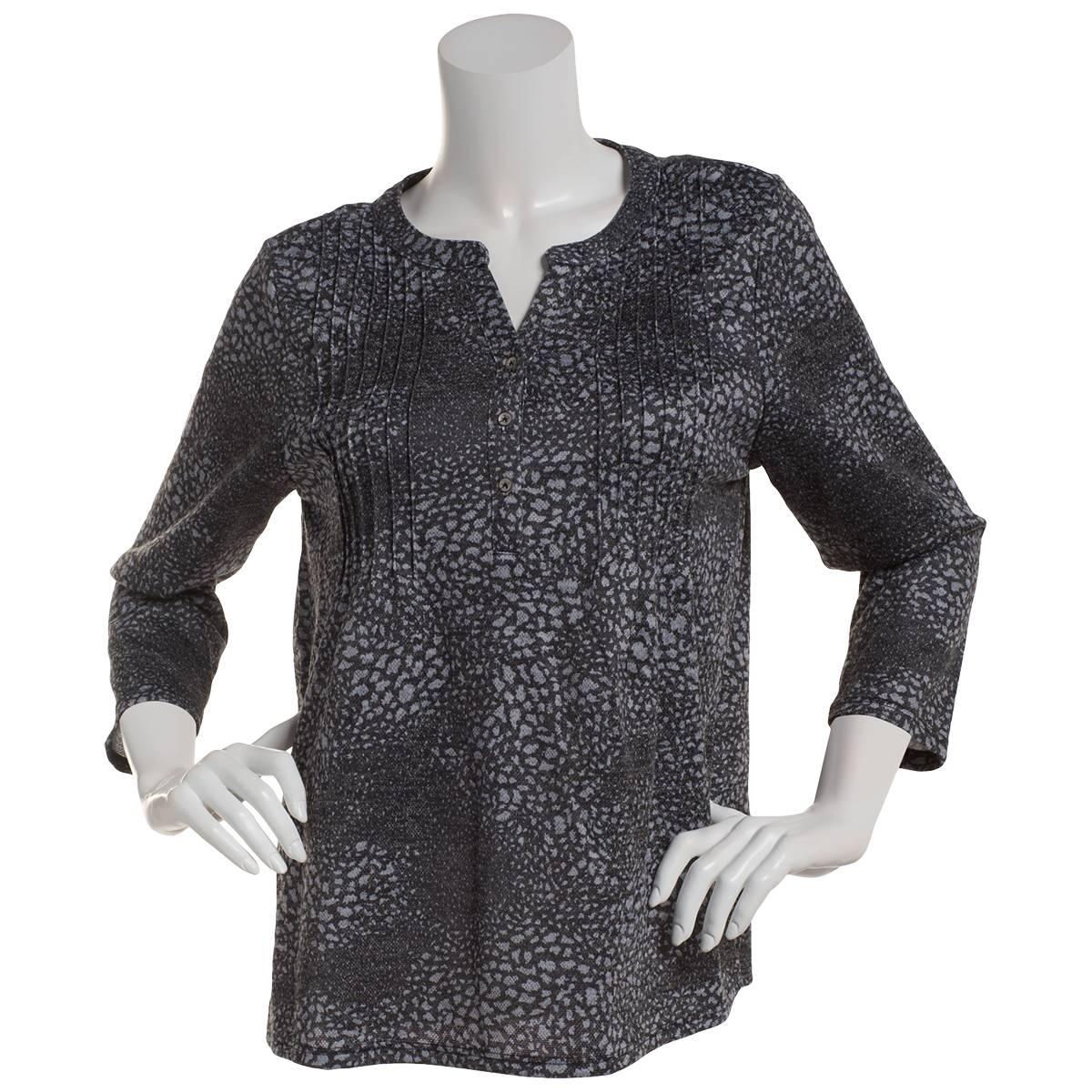 Click here for Womens Napa Valley 3/4 Sleeve Snakeskin Pintuck He... prices