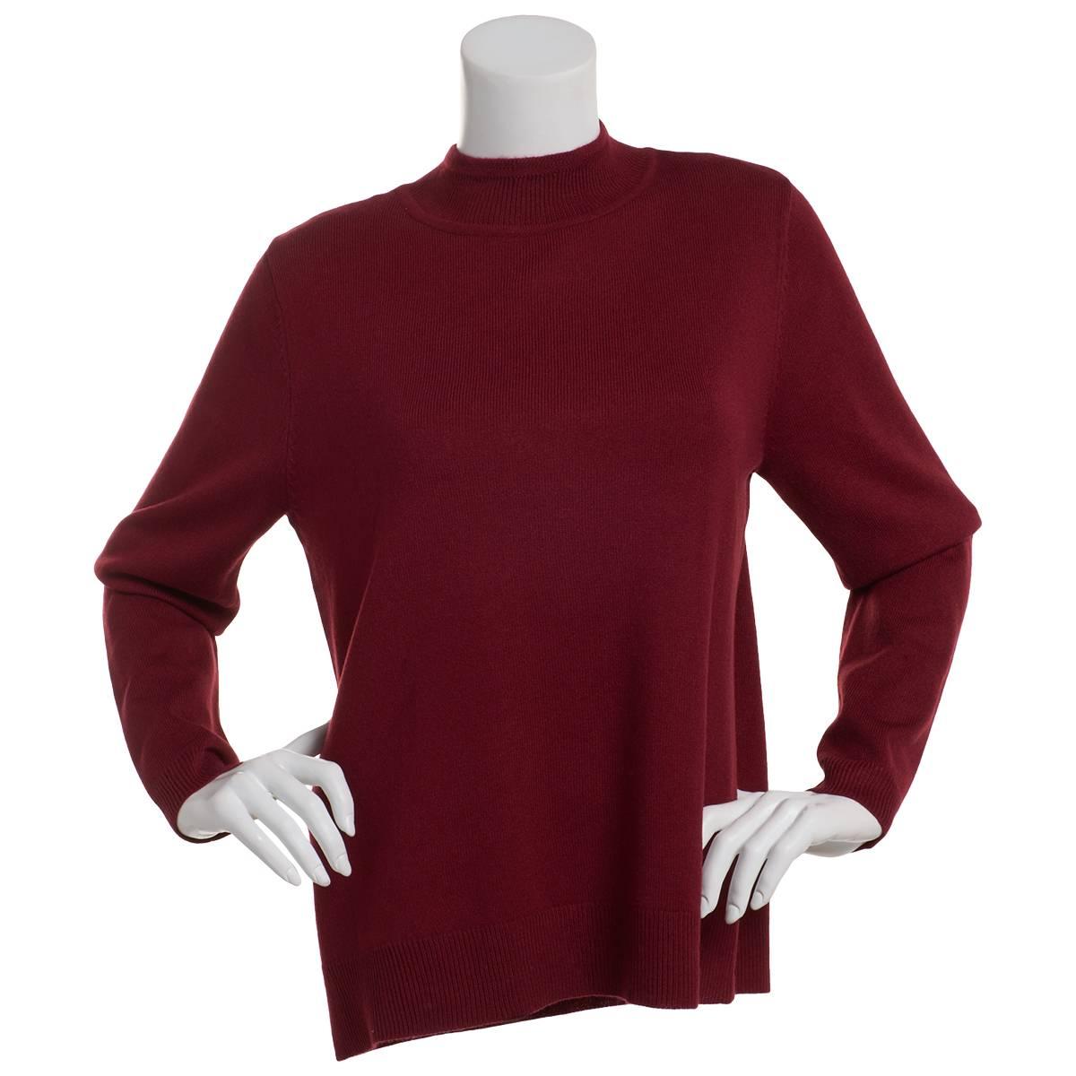 Click here for Womens Napa Valley Long Sleeve Solid Mock Neck Swe... prices