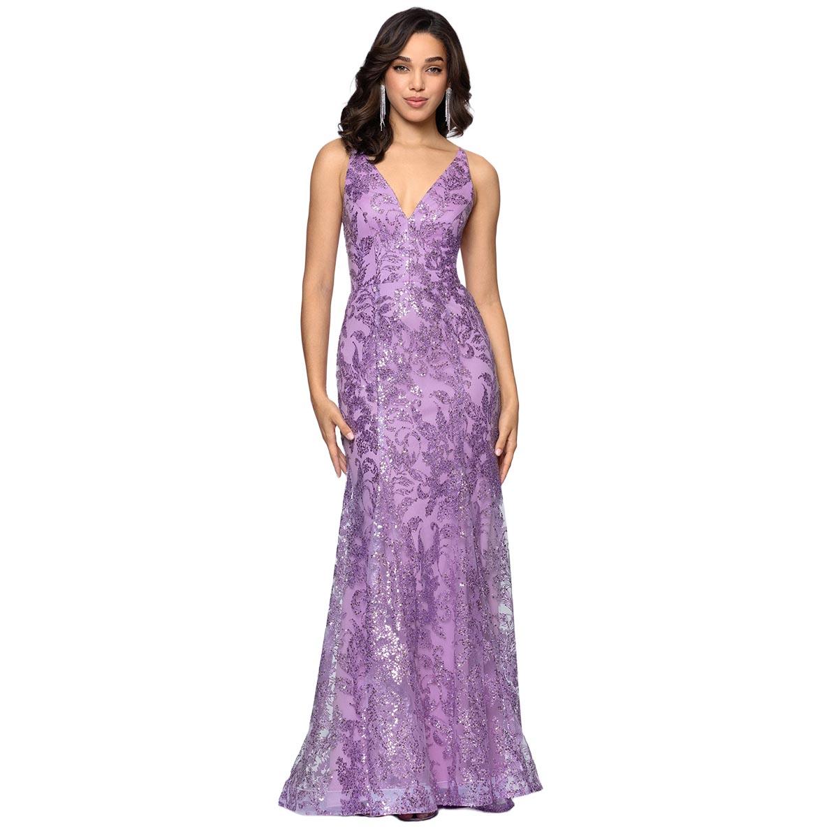 Click here for Juniors Blondie Nites Sequin V-Neck Godet Mermaid... prices