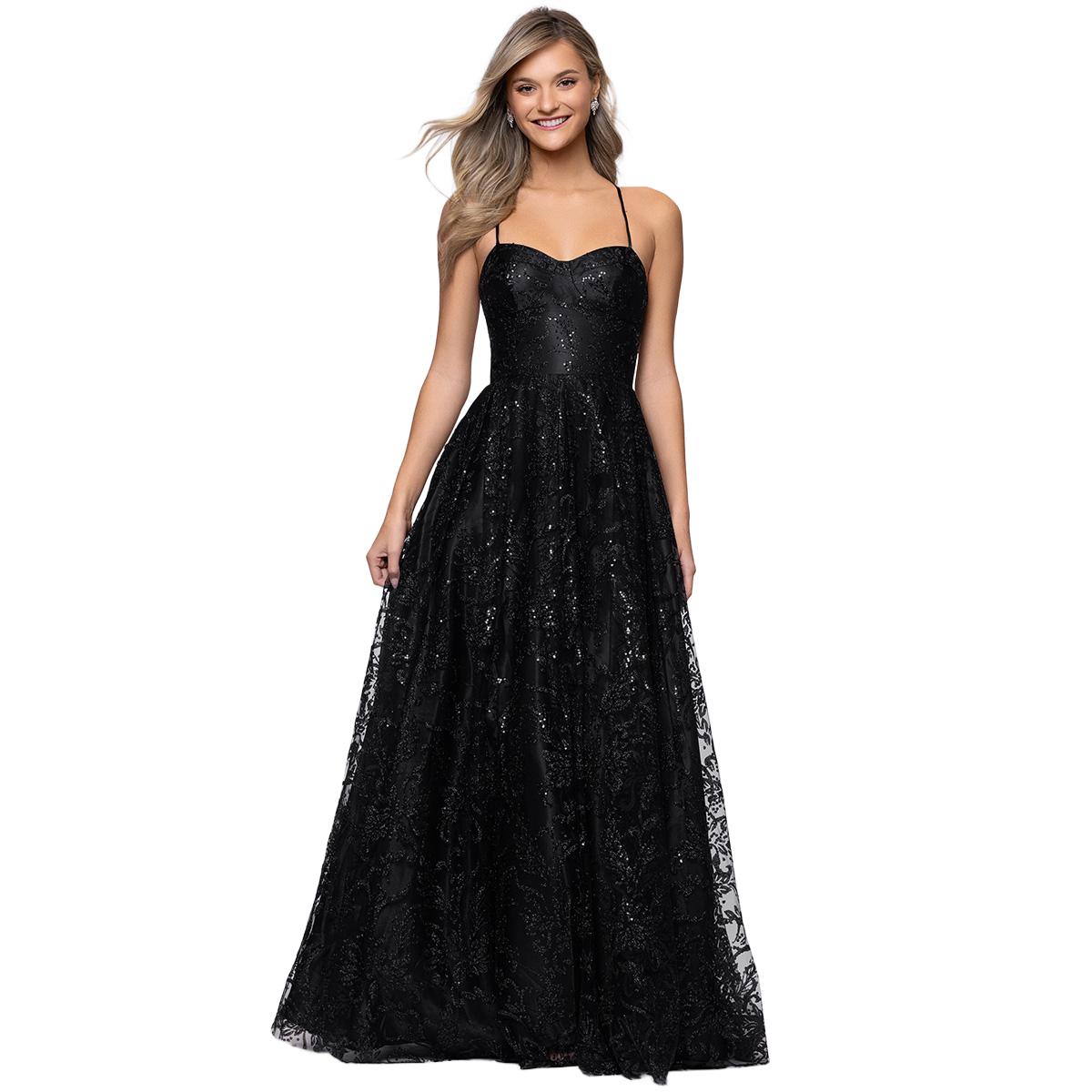 Click here for Juniors Blondie Nites Glitter Cross Back A-Line Dr... prices