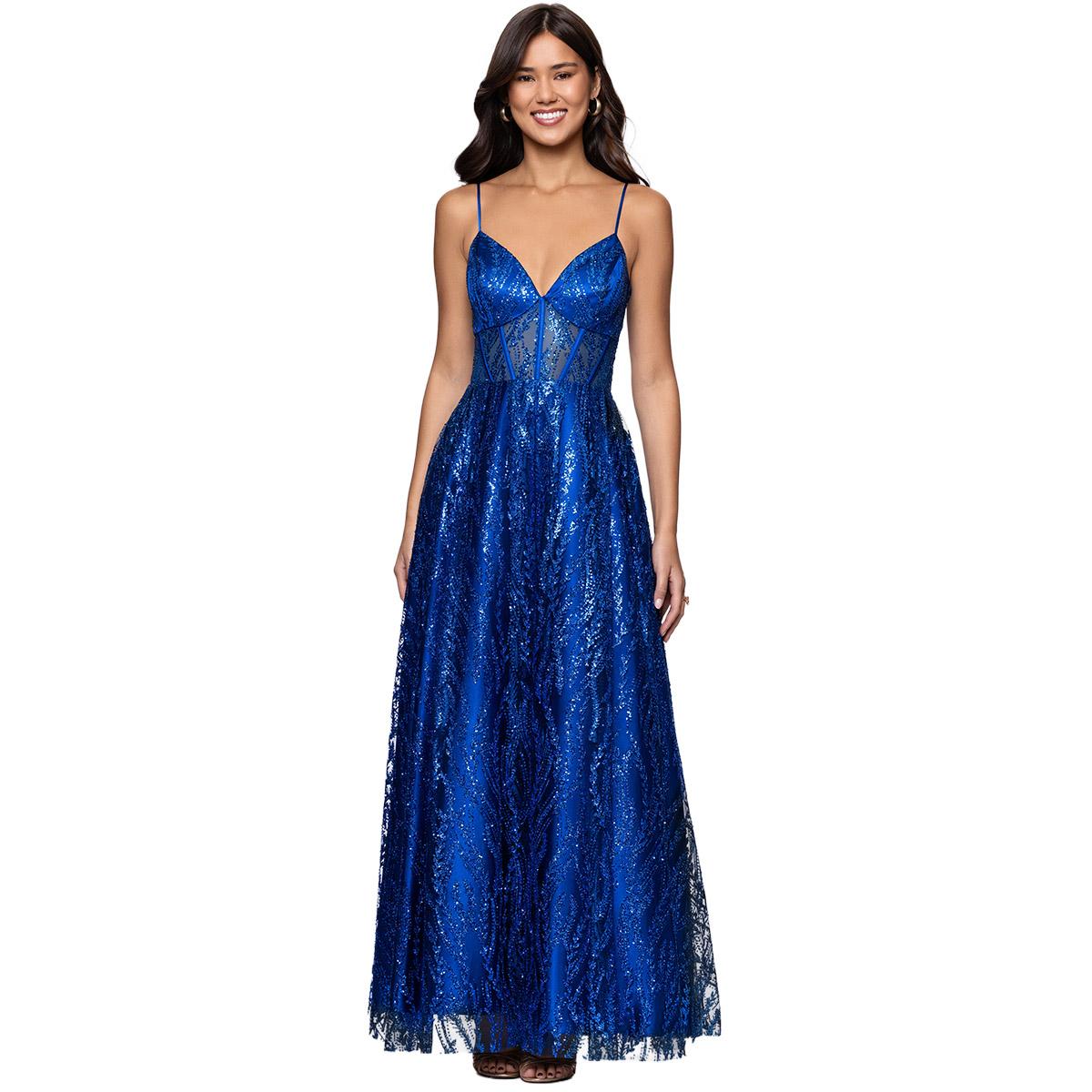 Click here for Juniors Blondie Nites Glitter Sweetheart A-Line Dr... prices