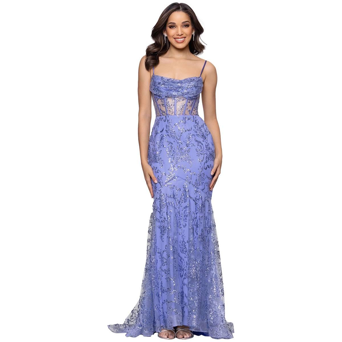 Click here for Juniors Blondie Nites Glitter Mesh Corset Sheath D... prices