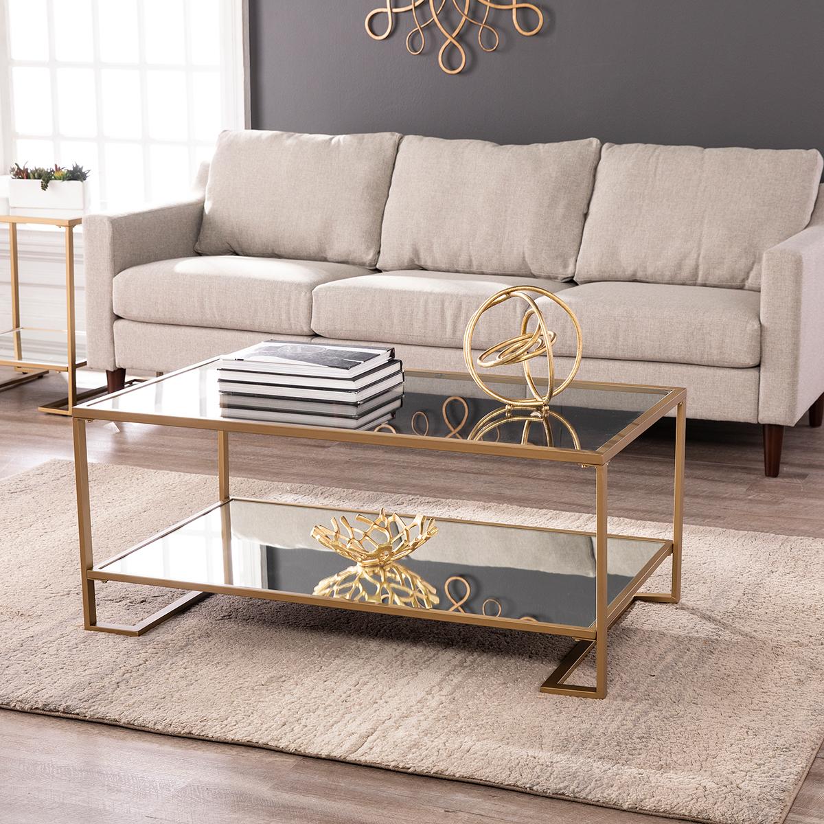 Click here for Southern Enterprises Horten Glass Coffee Table prices