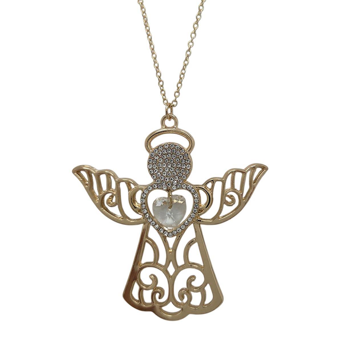 Click here for Filigree Angel Pendant Necklace prices