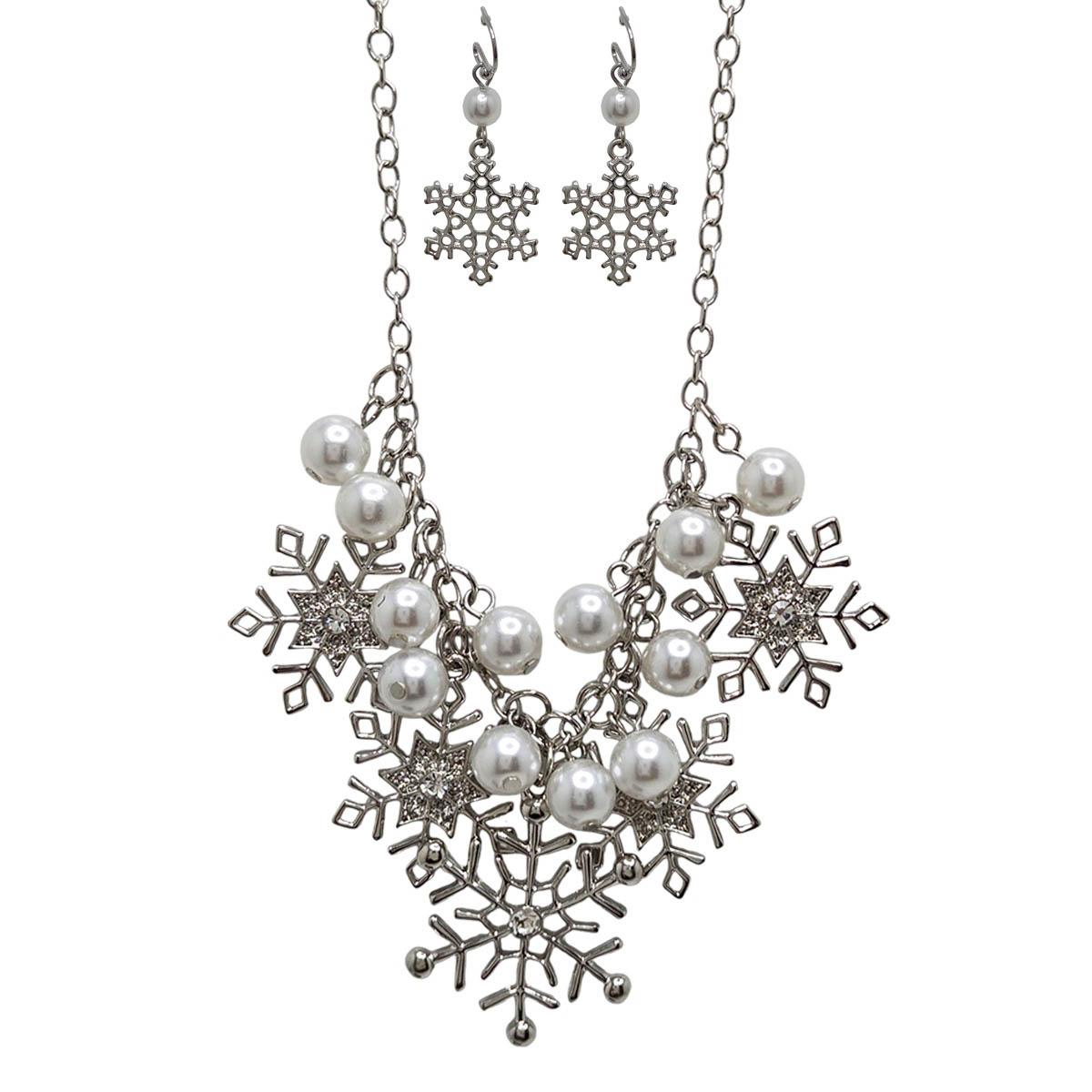 Click here for Snowflake Charm Necklace & Earring Set prices