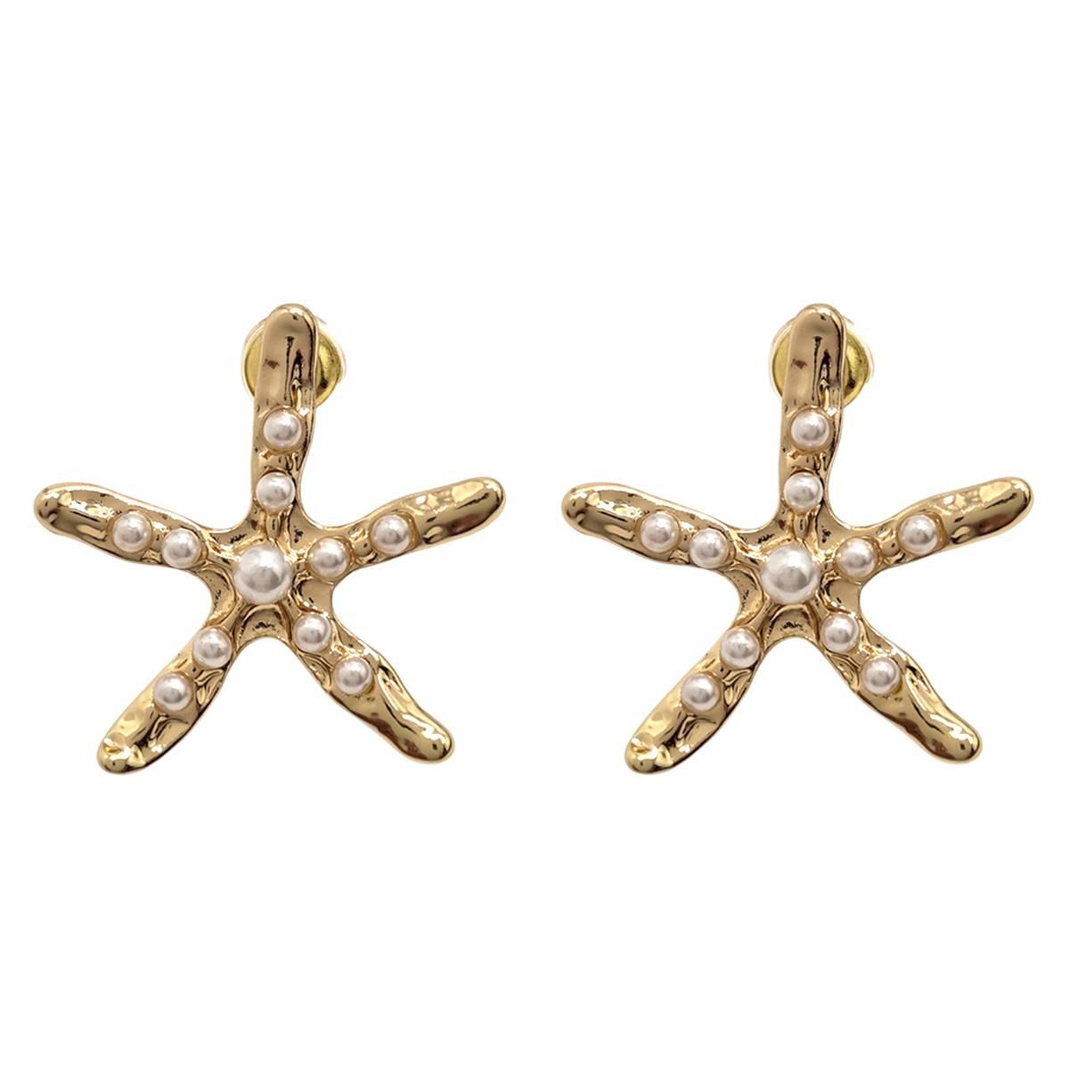Click here for Ashley Cooper(tm) Gold-Tone Starfish Earrings with... prices