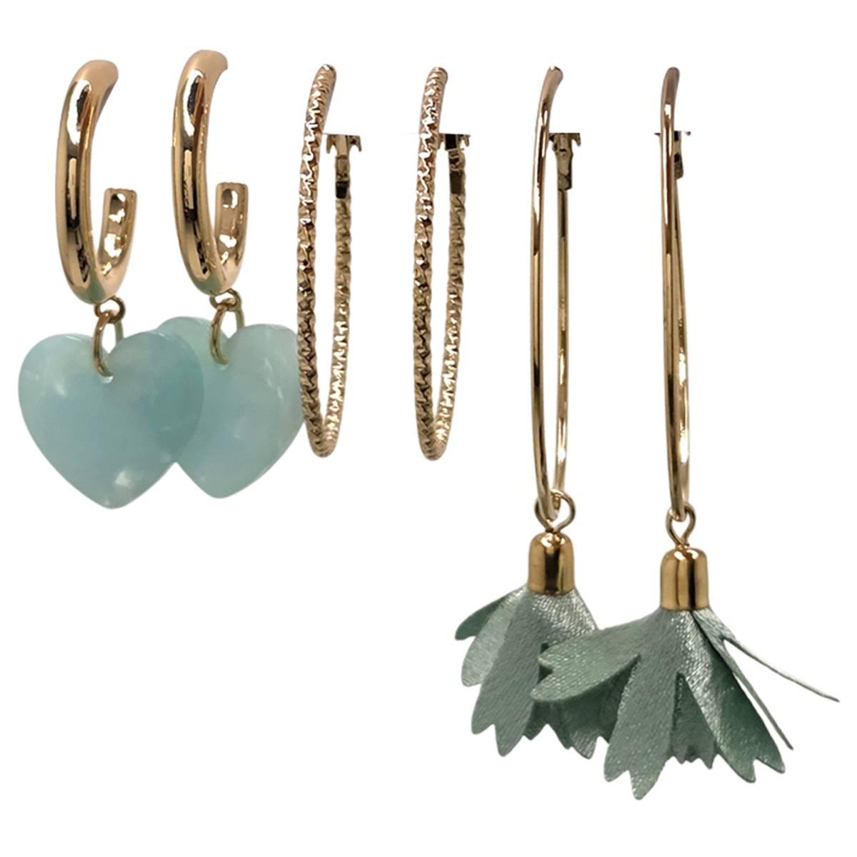 Click here for Ashley Cooper(tm) Gold-Tone 3pc. Hoop Earring Set prices