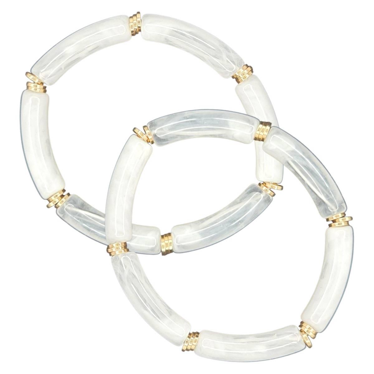Click here for Ashley Cooper(tm) Gold-Tone White Swirl Acrylic St... prices