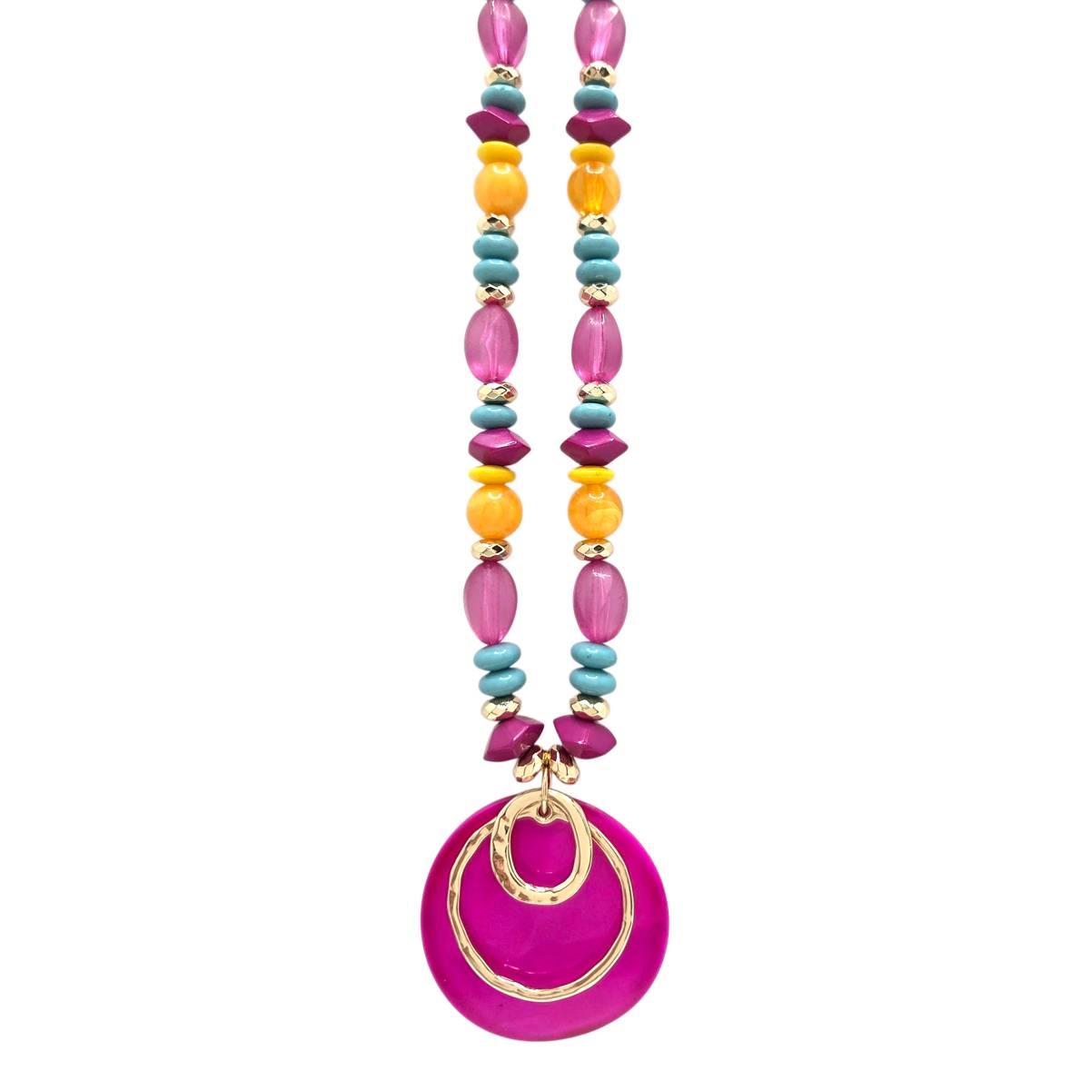 Click here for Ashley Cooper(tm) Gold-Tone Multi Color Bead Neckl... prices