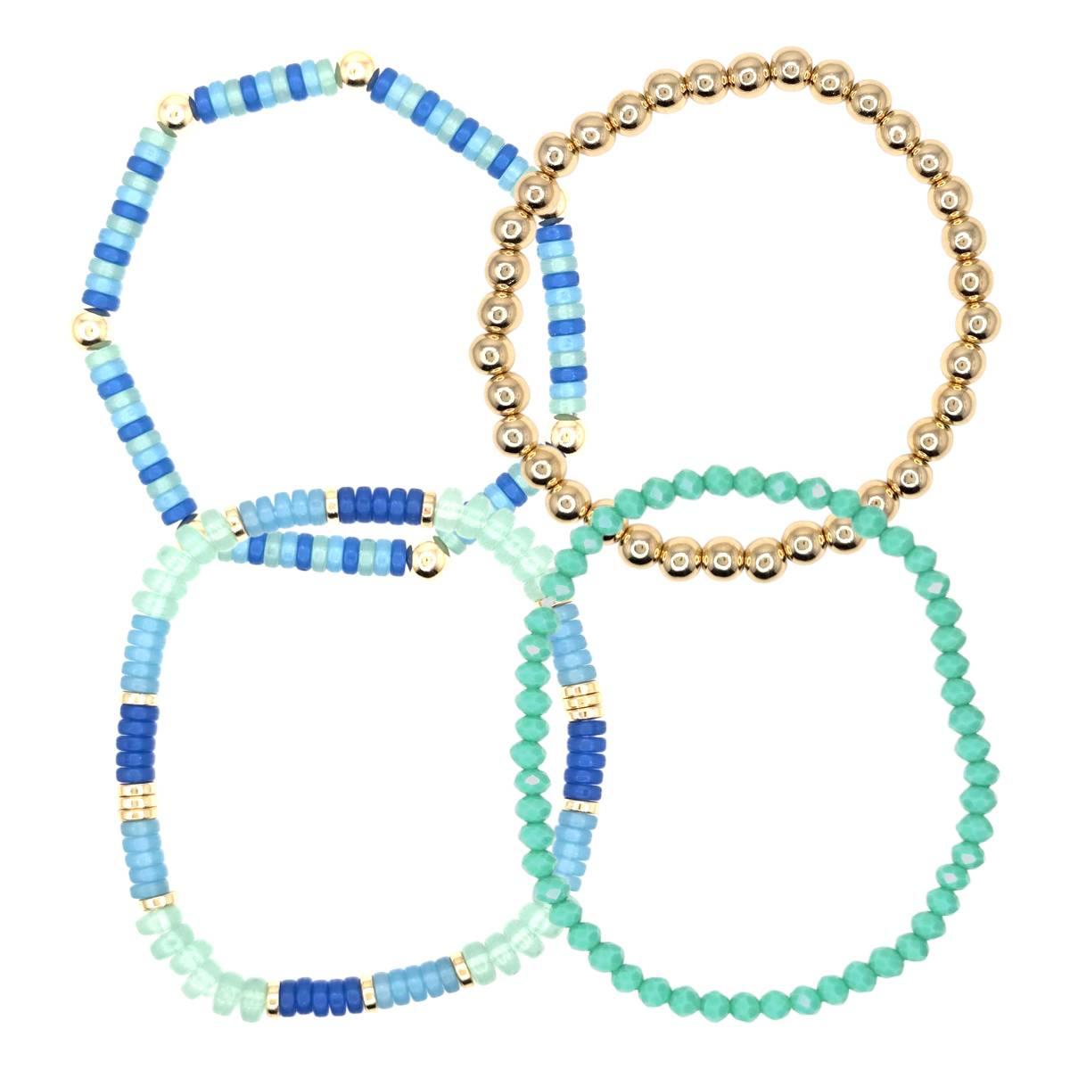 Click here for Ashley Cooper(tm) Gold-Tone 4-On Green Blue Bead S... prices