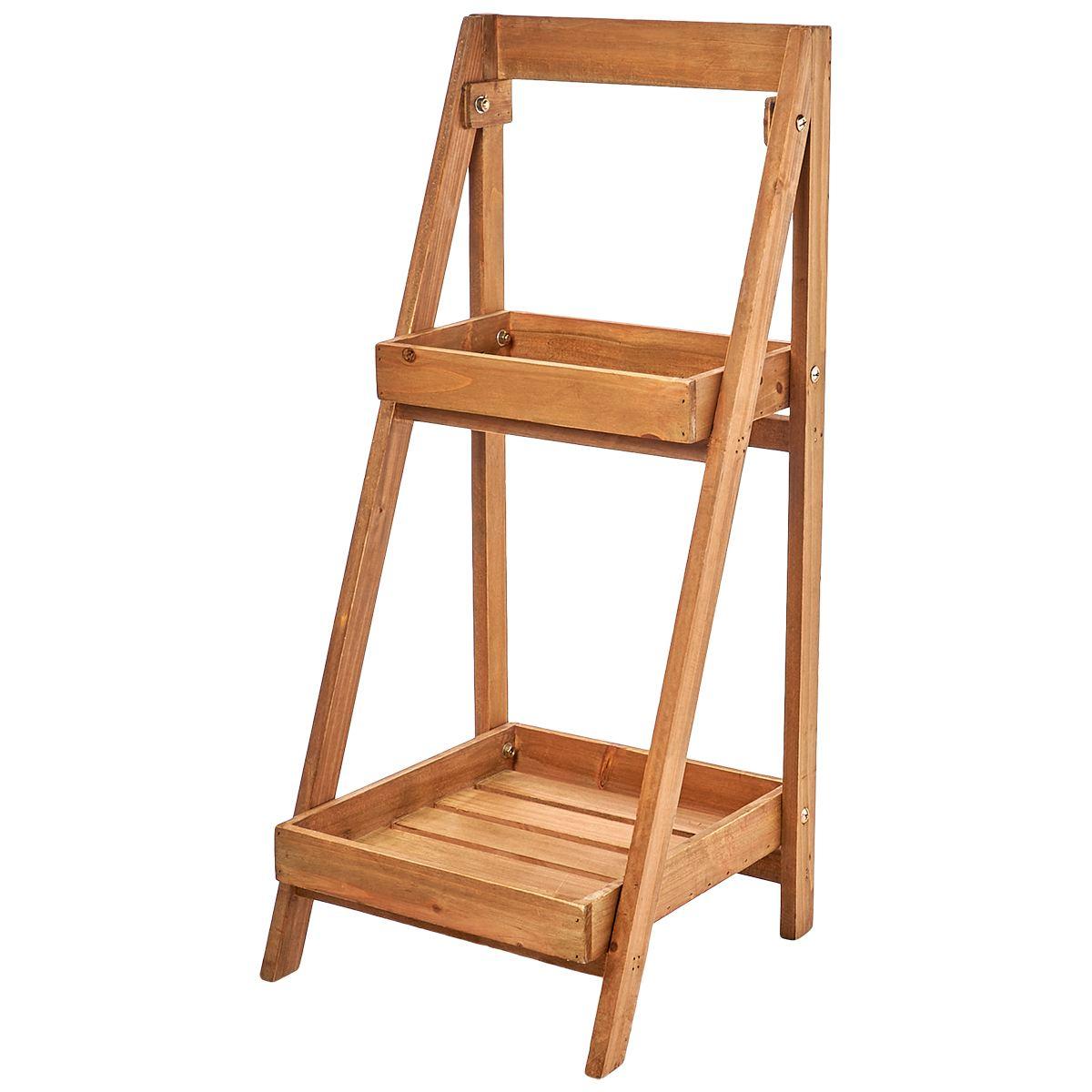 Click here for 27in. Step Brown Wooden Plant Stand prices
