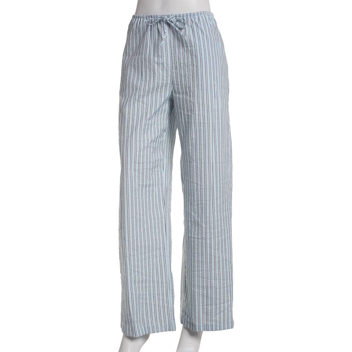 Click here for Juniors Self Esteem Stripe Seersucker Blue Wide Le... prices