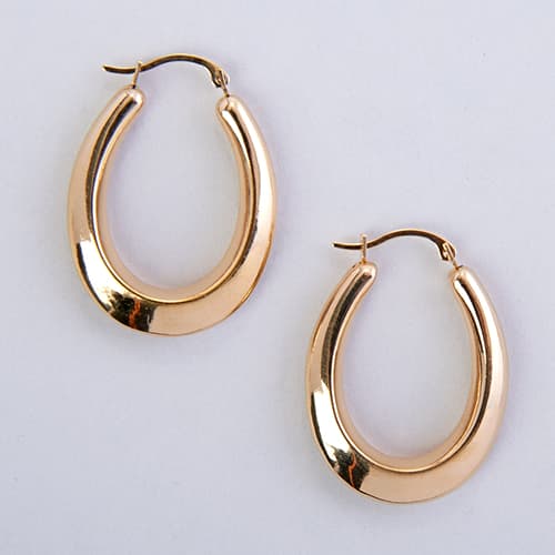 Click here for Evergold(tm) 14kt. Gold Graduated Hoop Earrings prices