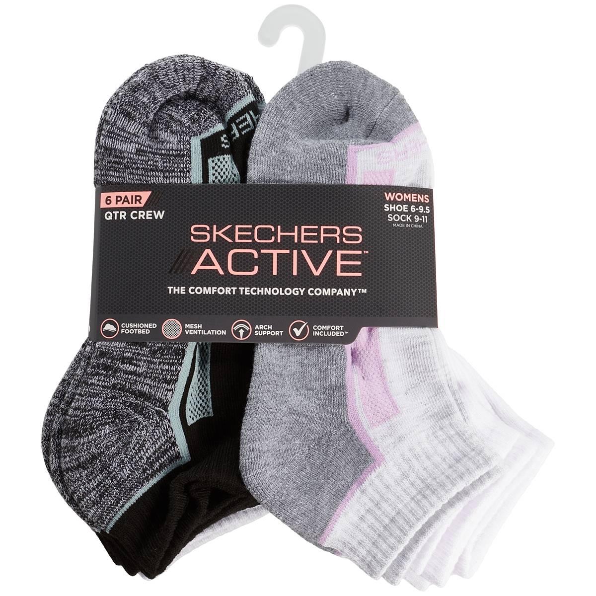 Click here for Womens Skechers 6pk 1/2 Terry Quarter Crew prices